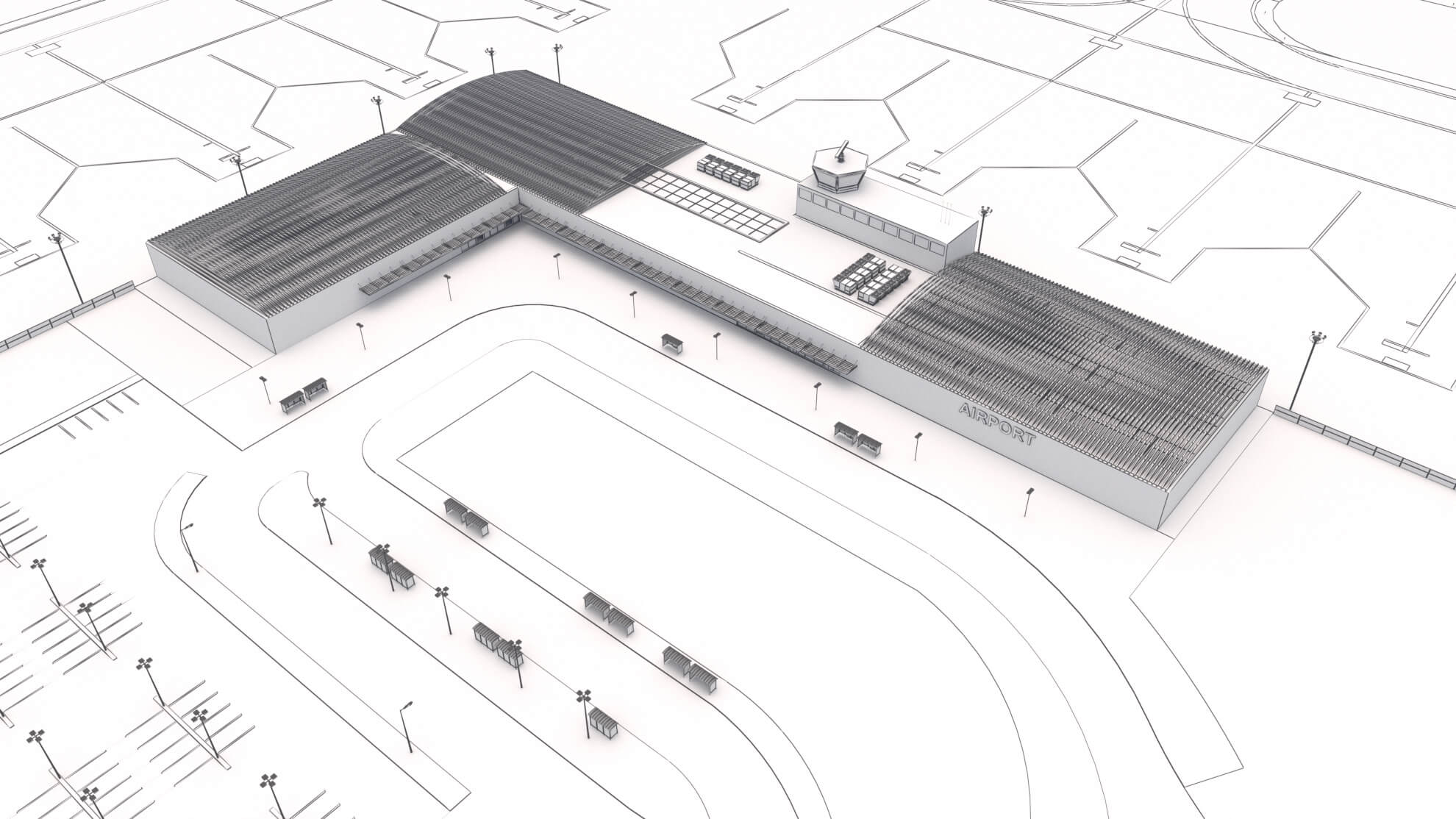 Airport Collection With Interior - 3D Model by ALPHA3DST