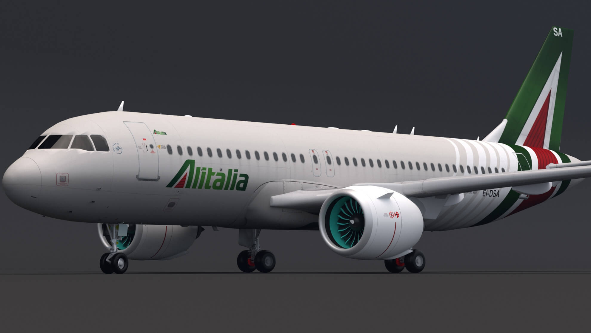 Alitalia A320 Airbus Neo - 3D Model by ALPHA3DST