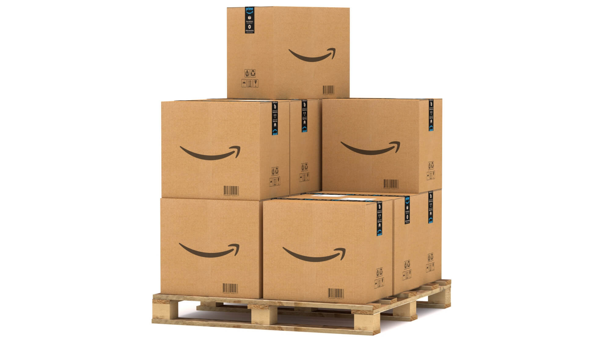 Amazon Cardboard Box With Pallet - 3D Model by ALPHA3DST