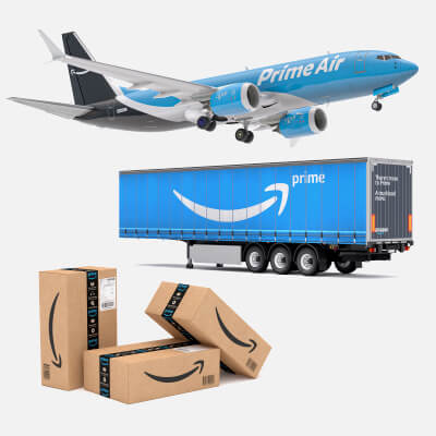 Amazon Prime Delivery Semi Trailer Boeing 737 Collection - 3D Model by ...