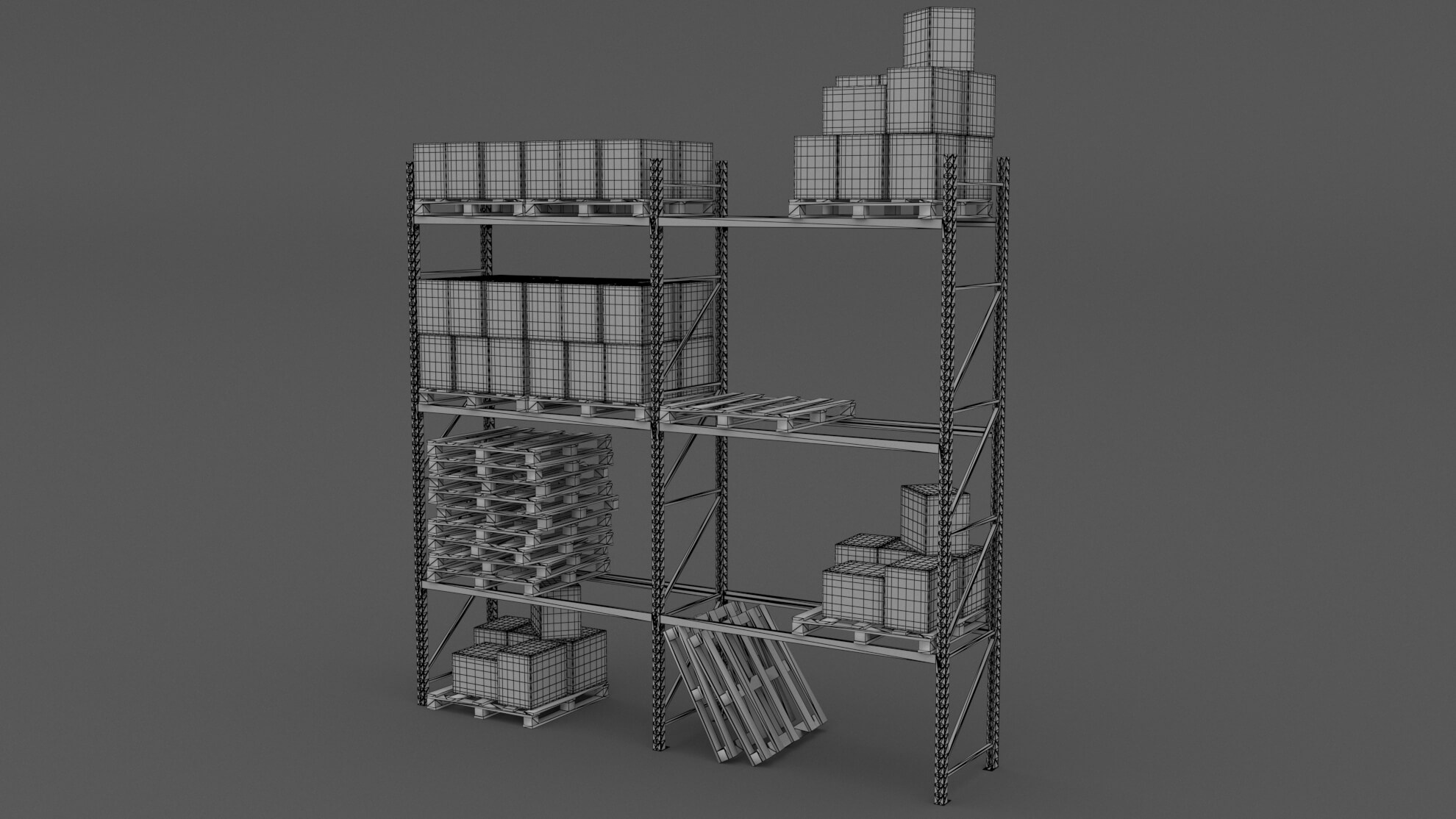 Amazon Warehouse Rack - 3D Model by ALPHA3DST