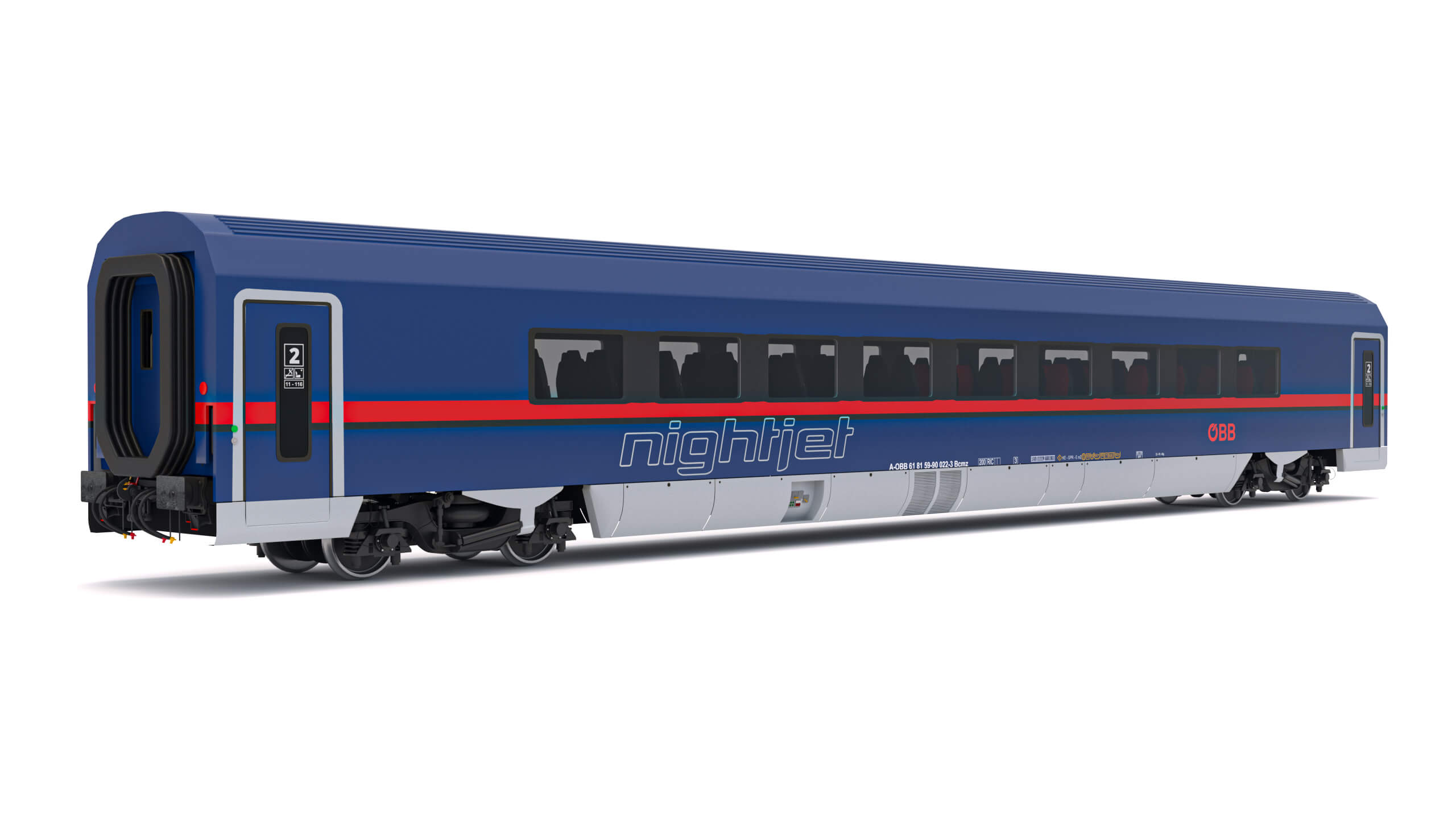 Ampz Rail Wagon Obb Nightjet 1 - 3D Model by ALPHA3DST