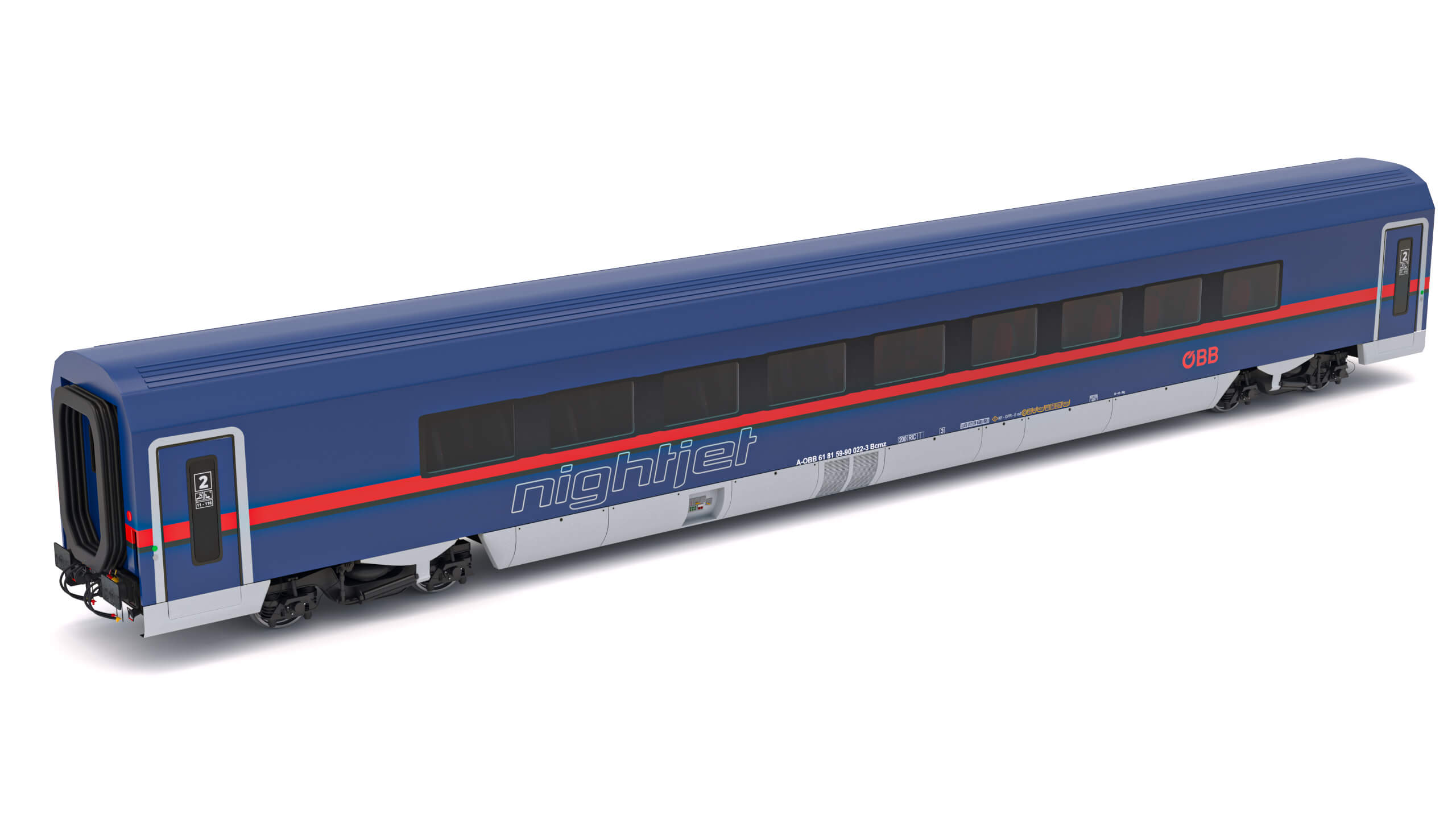 Ampz Rail Wagon Obb Nightjet 1 - 3D Model by ALPHA3DST