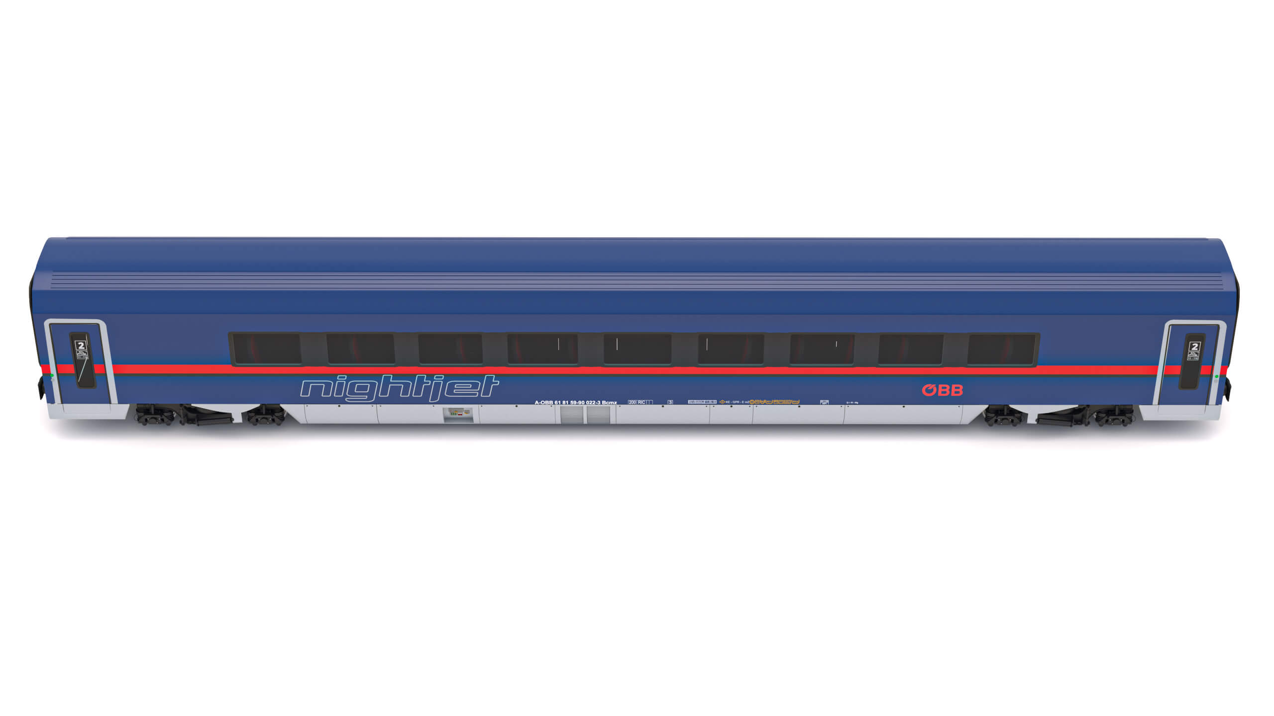 Ampz Rail Wagon Obb Nightjet 1 - 3D Model by ALPHA3DST