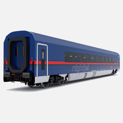 Ampz Rail Wagon Obb Nightjet 1 - 3D Model by ALPHA3DST