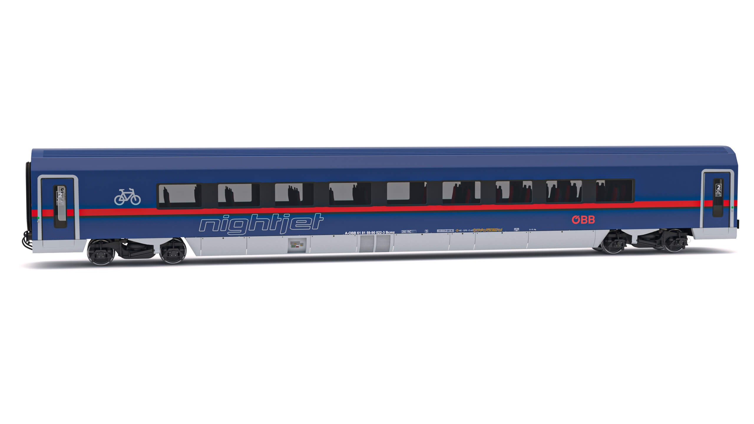 Ampz Rail Wagon Obb Nightjet 2 - 3D Model by ALPHA3DST