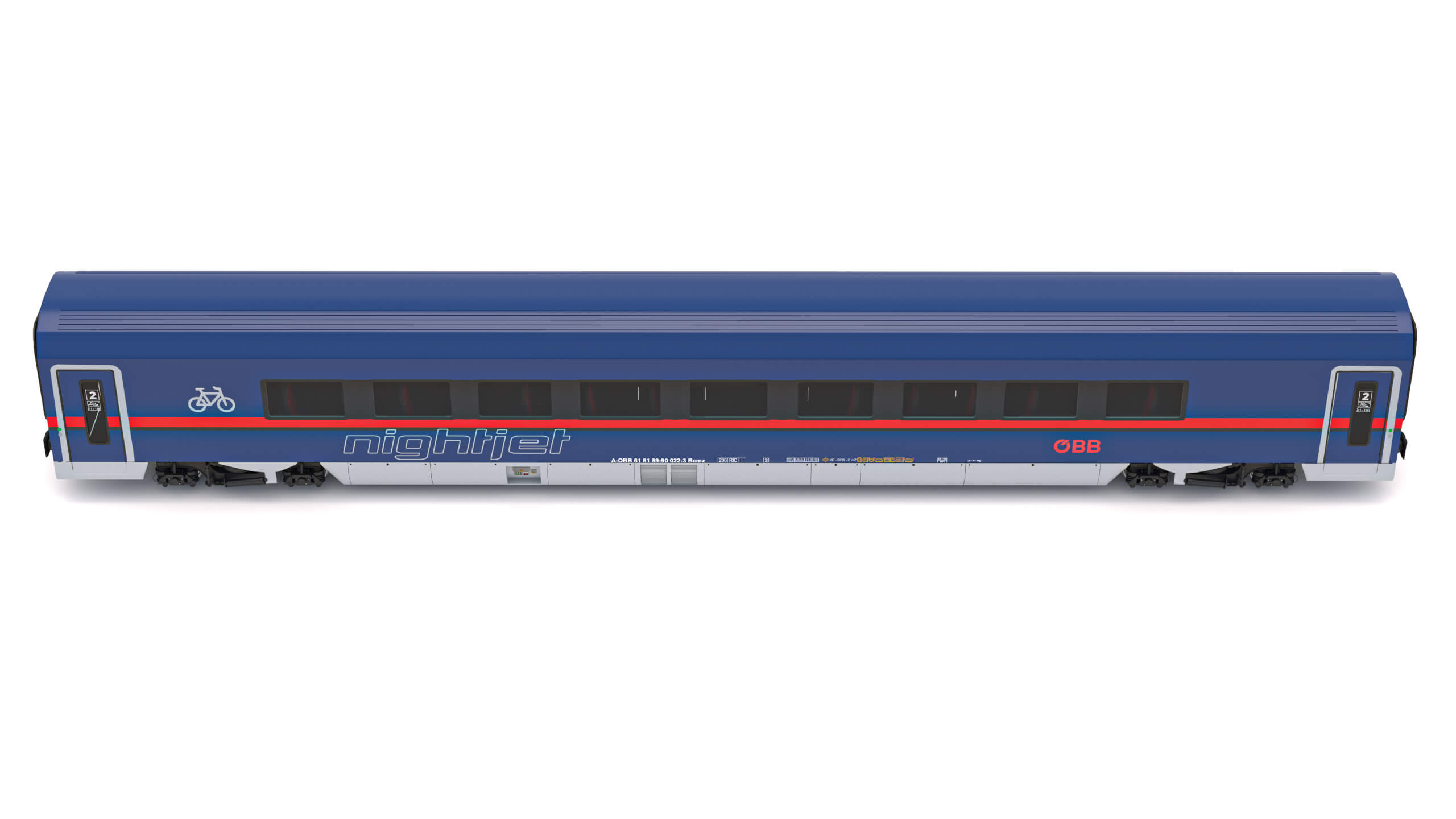 Ampz Rail Wagon Obb Nightjet 2 - 3D Model by ALPHA3DST