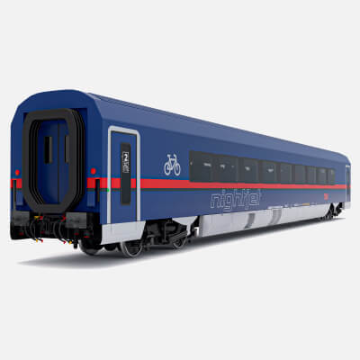 Ampz Rail Wagon Obb Nightjet 2 - 3D Model by ALPHA3DST