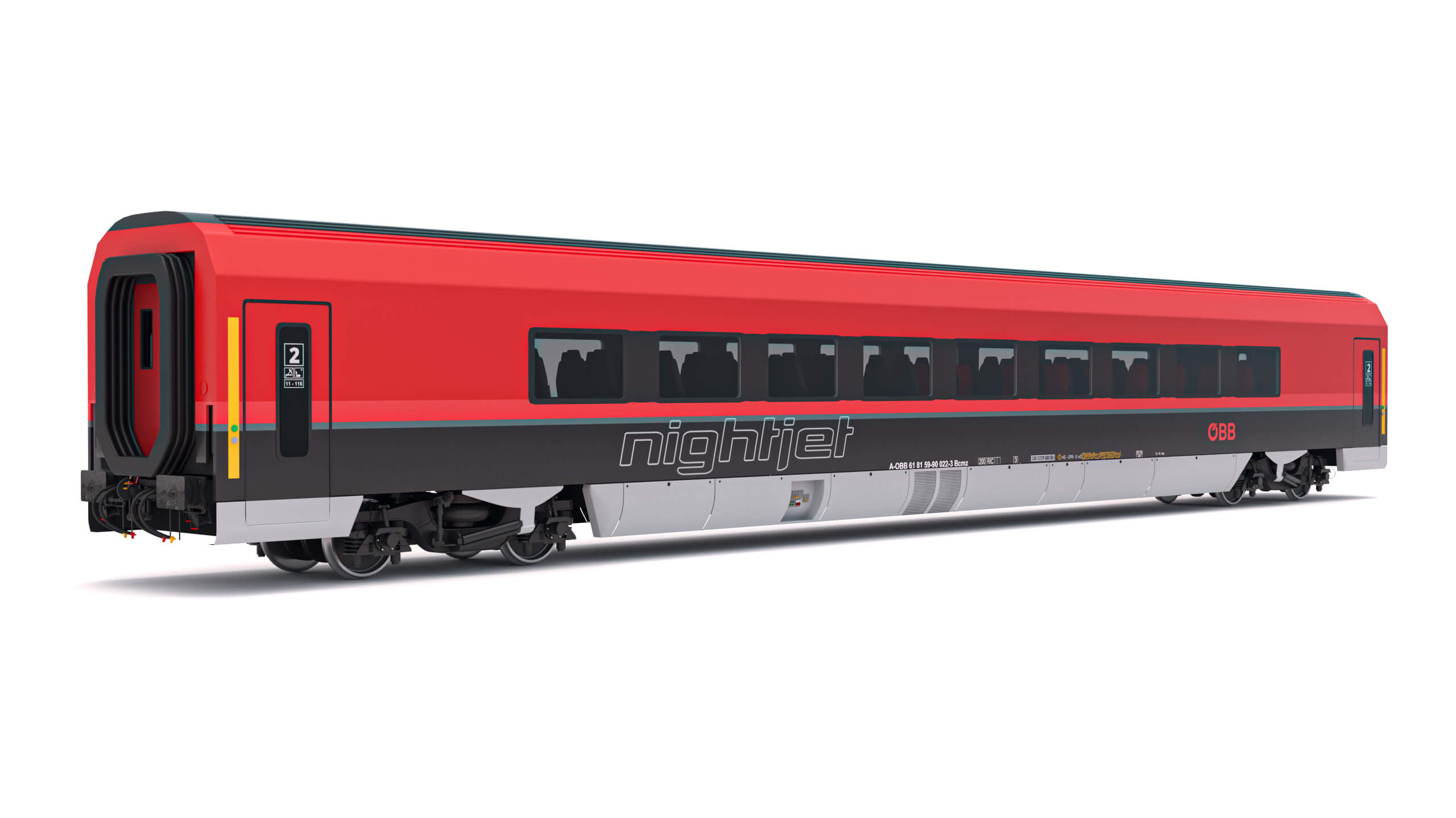 Ampz Rail Wagon Obb Nightjet 3 - 3D Model by ALPHA3DST
