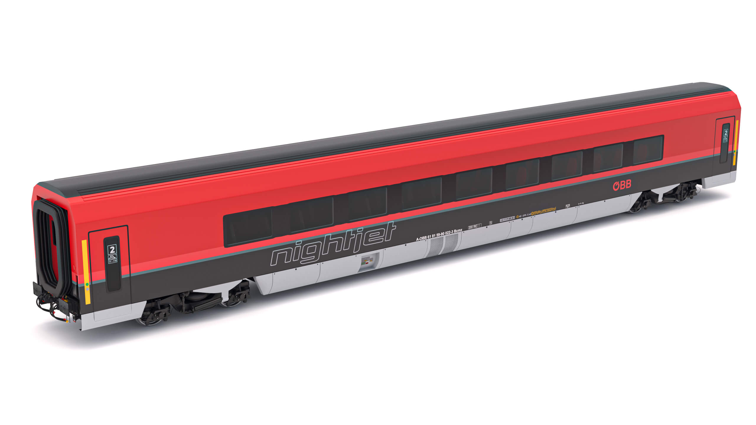 Ampz Rail Wagon Obb Nightjet 3 - 3D Model by ALPHA3DST