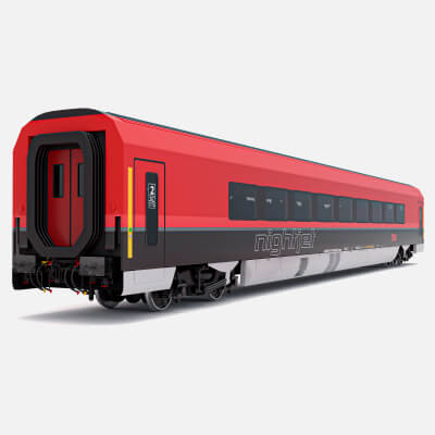 Ampz Rail Wagon Obb Nightjet 3 - 3D Model by ALPHA3DST