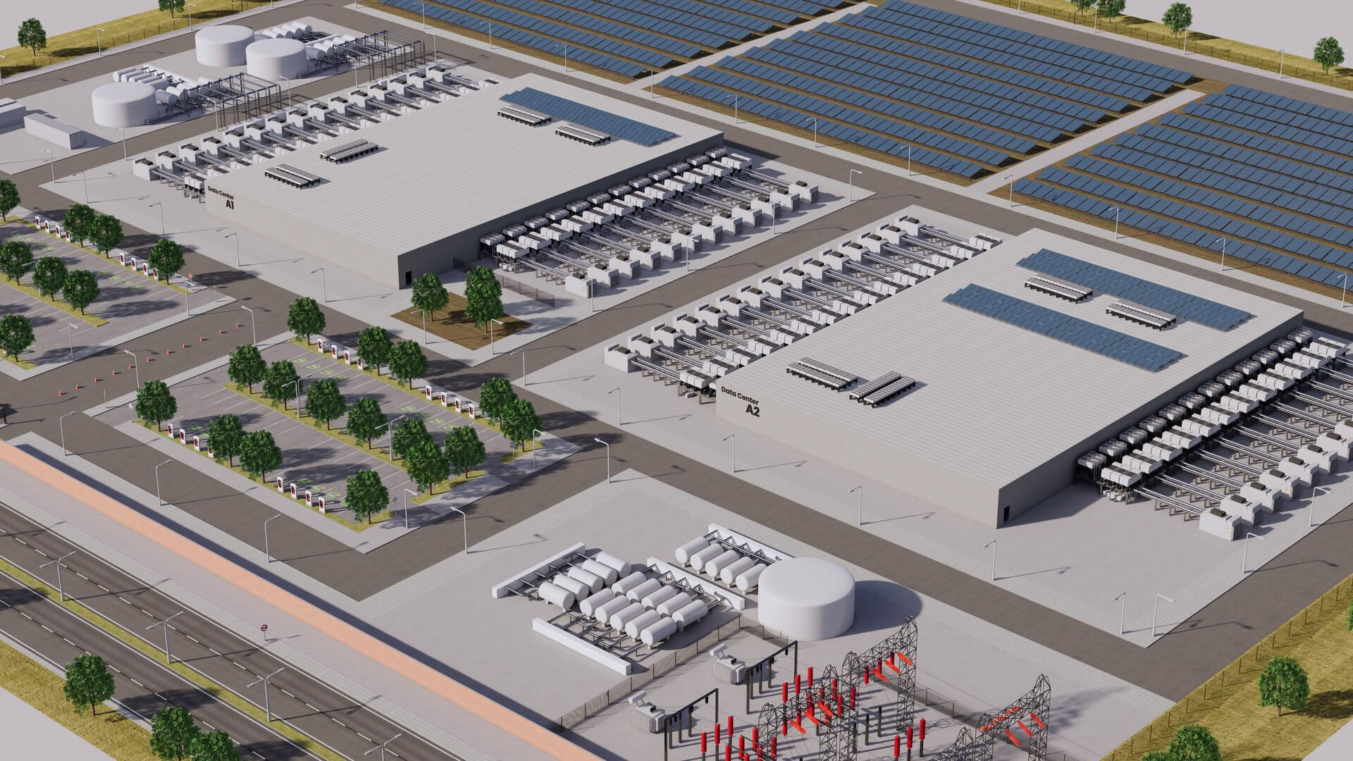 Apple Data Center Building With Interior - 3D Model by ALPHA3DST