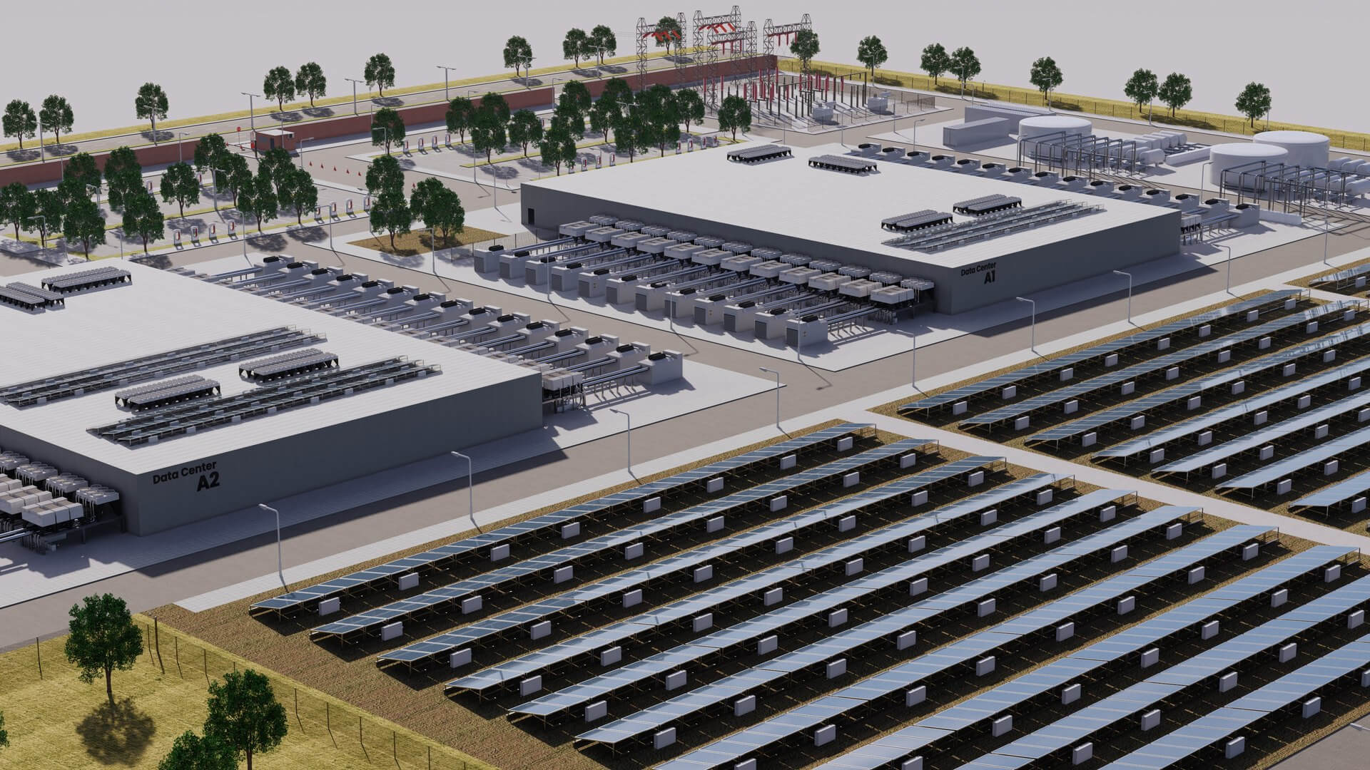 Apple Data Center Building With Interior - 3D Model by ALPHA3DST