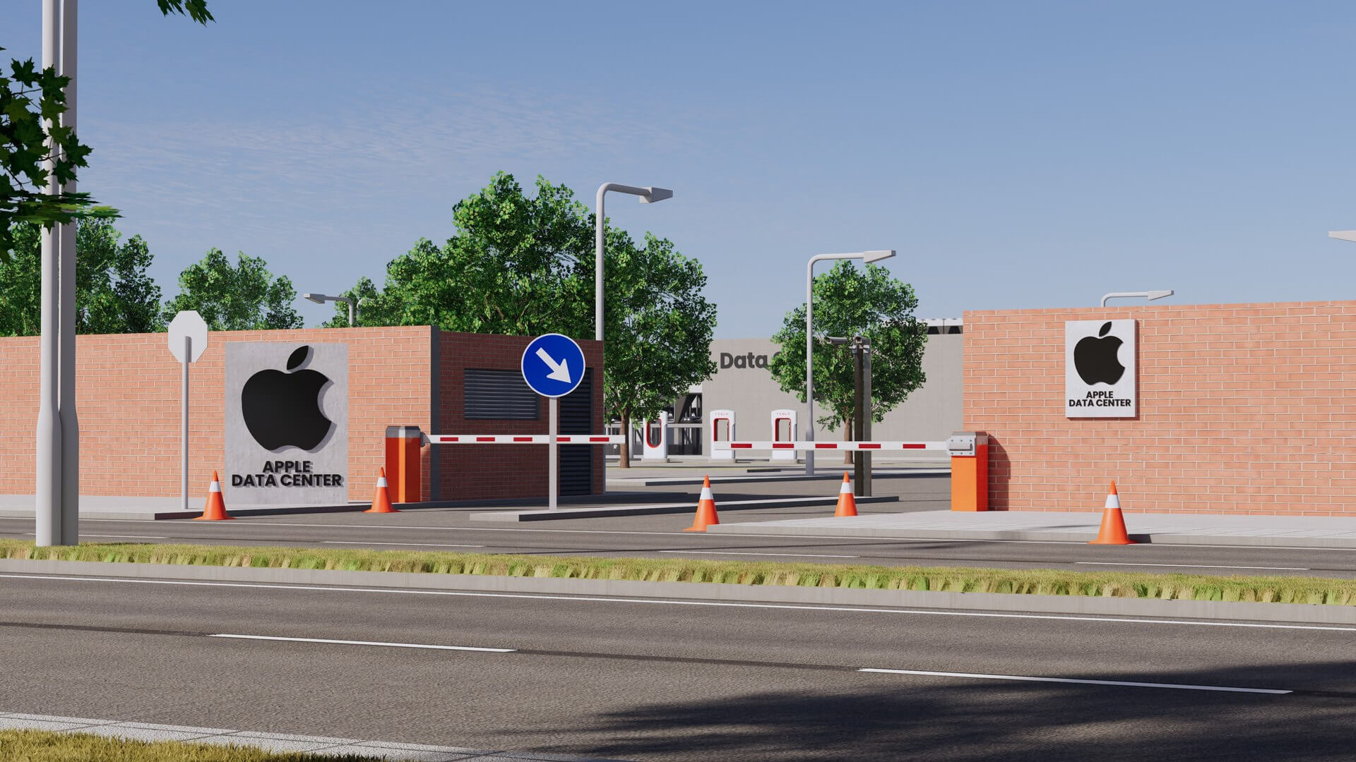 Apple Data Center Building With Interior - 3D Model by ALPHA3DST