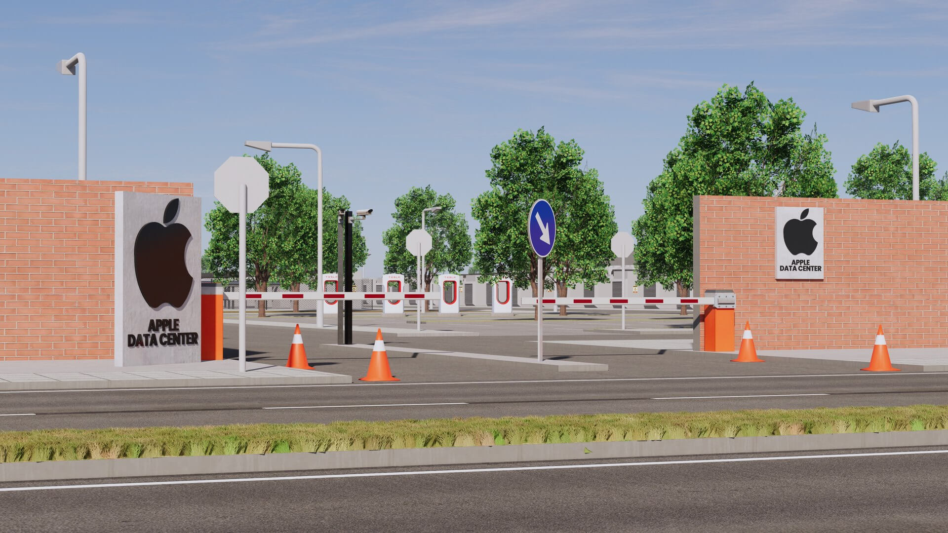 Apple Data Center Building With Interior - 3D Model by ALPHA3DST