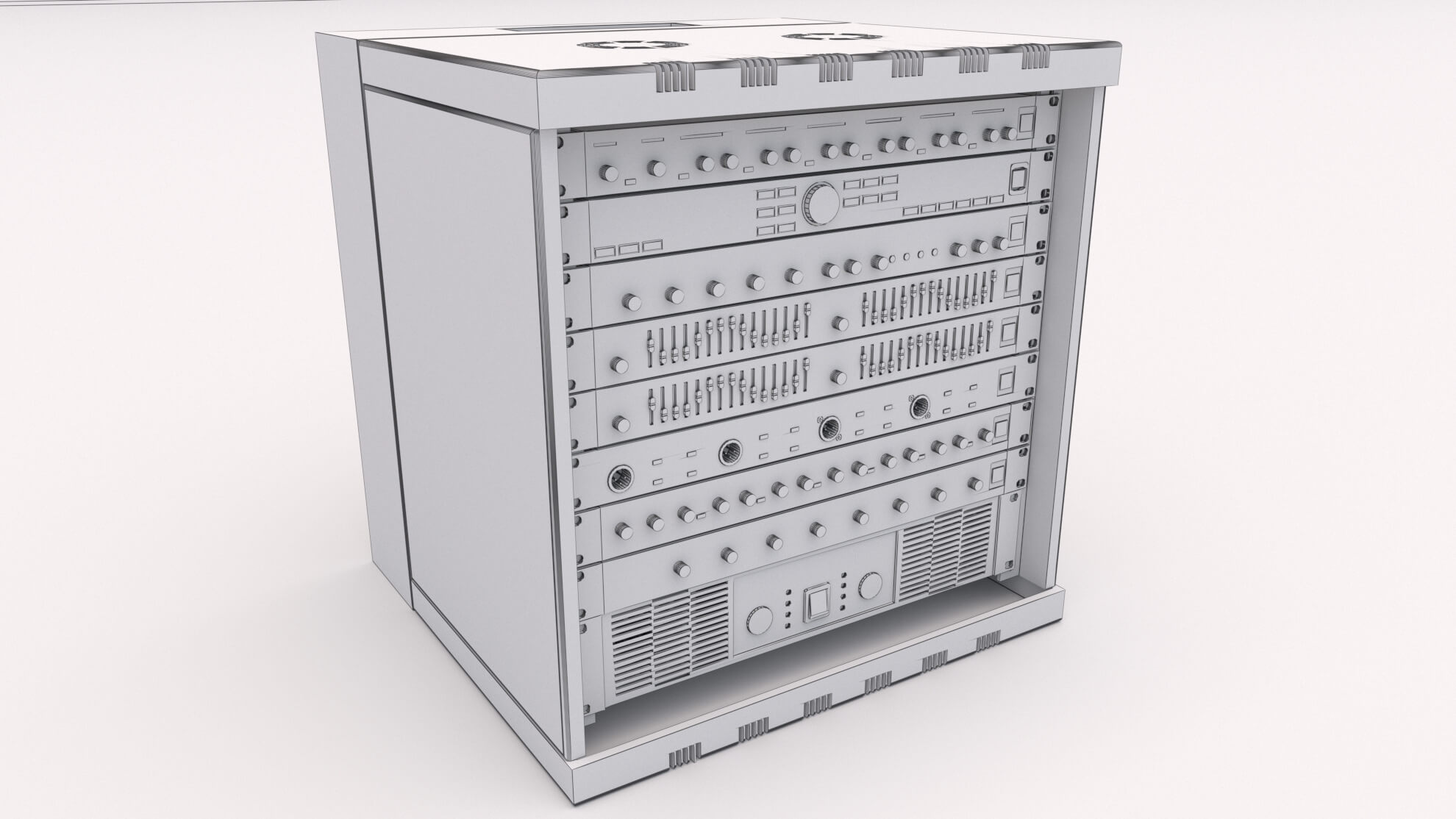 Audio Studio Rack - 3D Model by ALPHA3DST