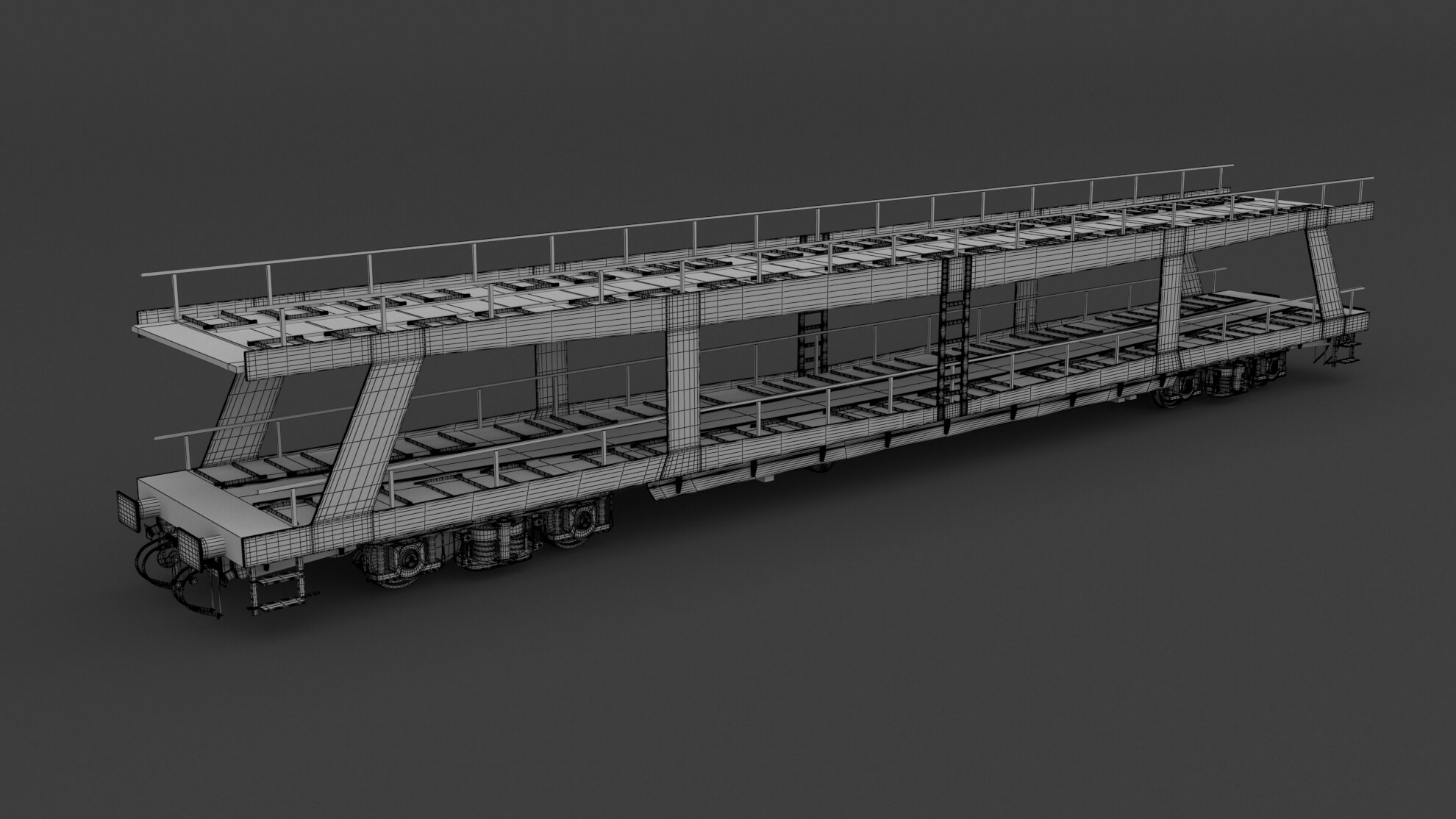 Autorack Car Transporter - 3D Model by ALPHA3DST