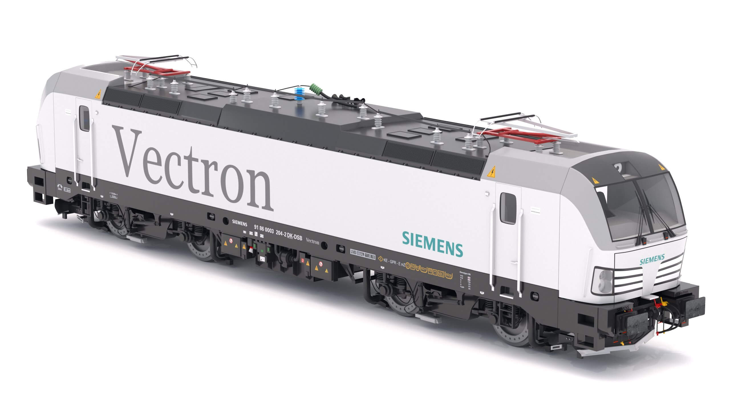 Autorack Train and Siemens Vectron Locomotive - 3D Model by ALPHA3DST