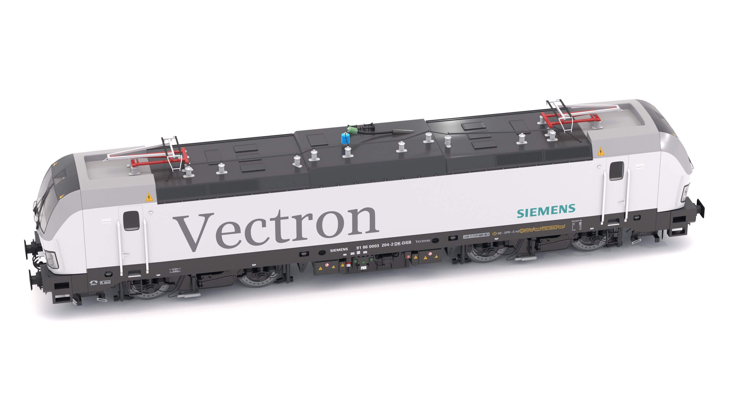 Autorack Train and Siemens Vectron Locomotive - 3D Model by ALPHA3DST