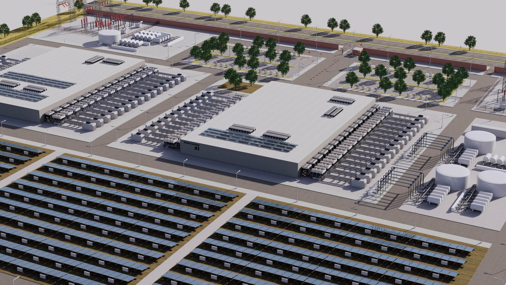 Aws Amazon Data Center Building With Interior - 3D Model by ALPHA3DST