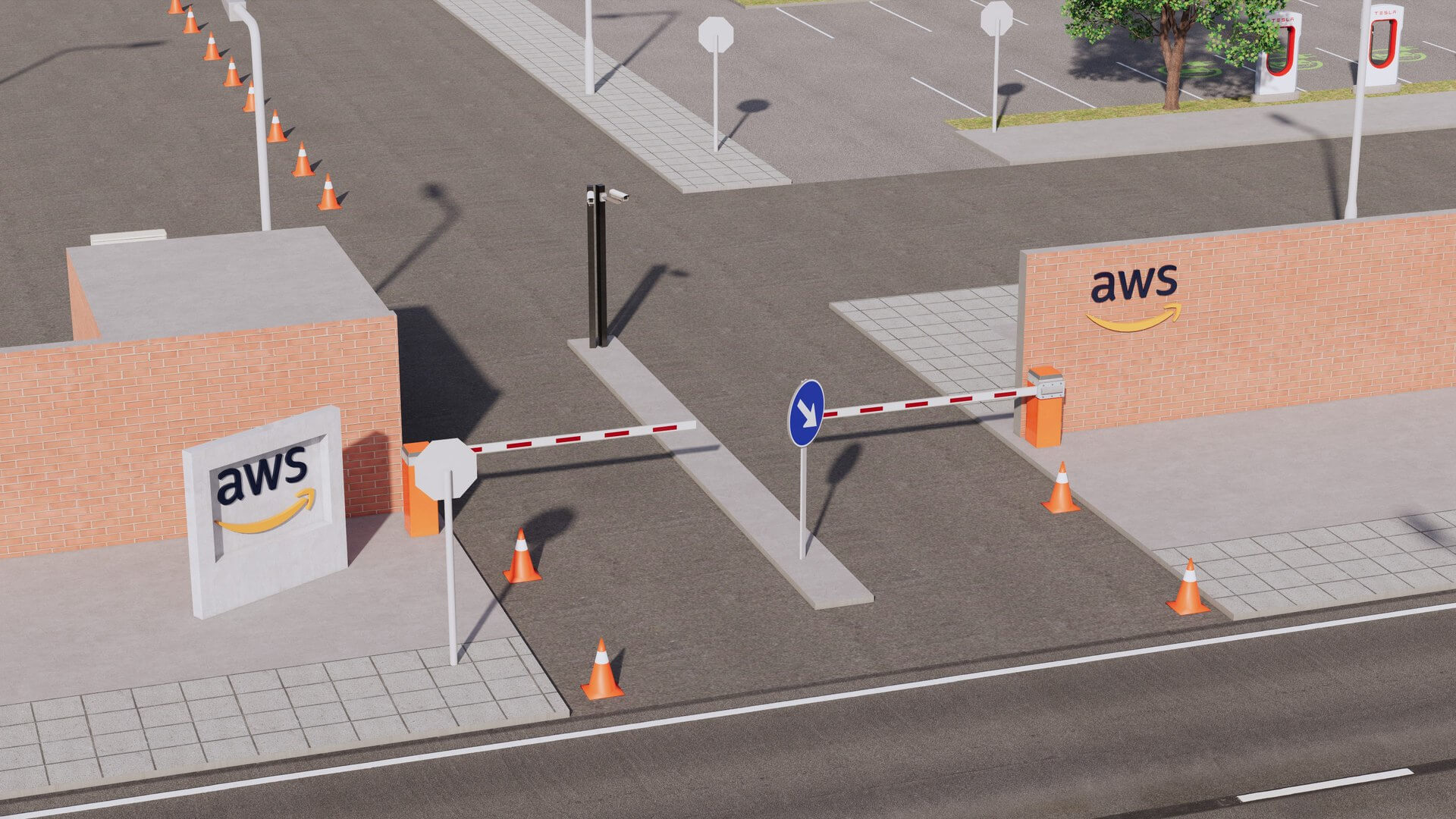 Aws Amazon Data Center Building With Interior - 3D Model by ALPHA3DST