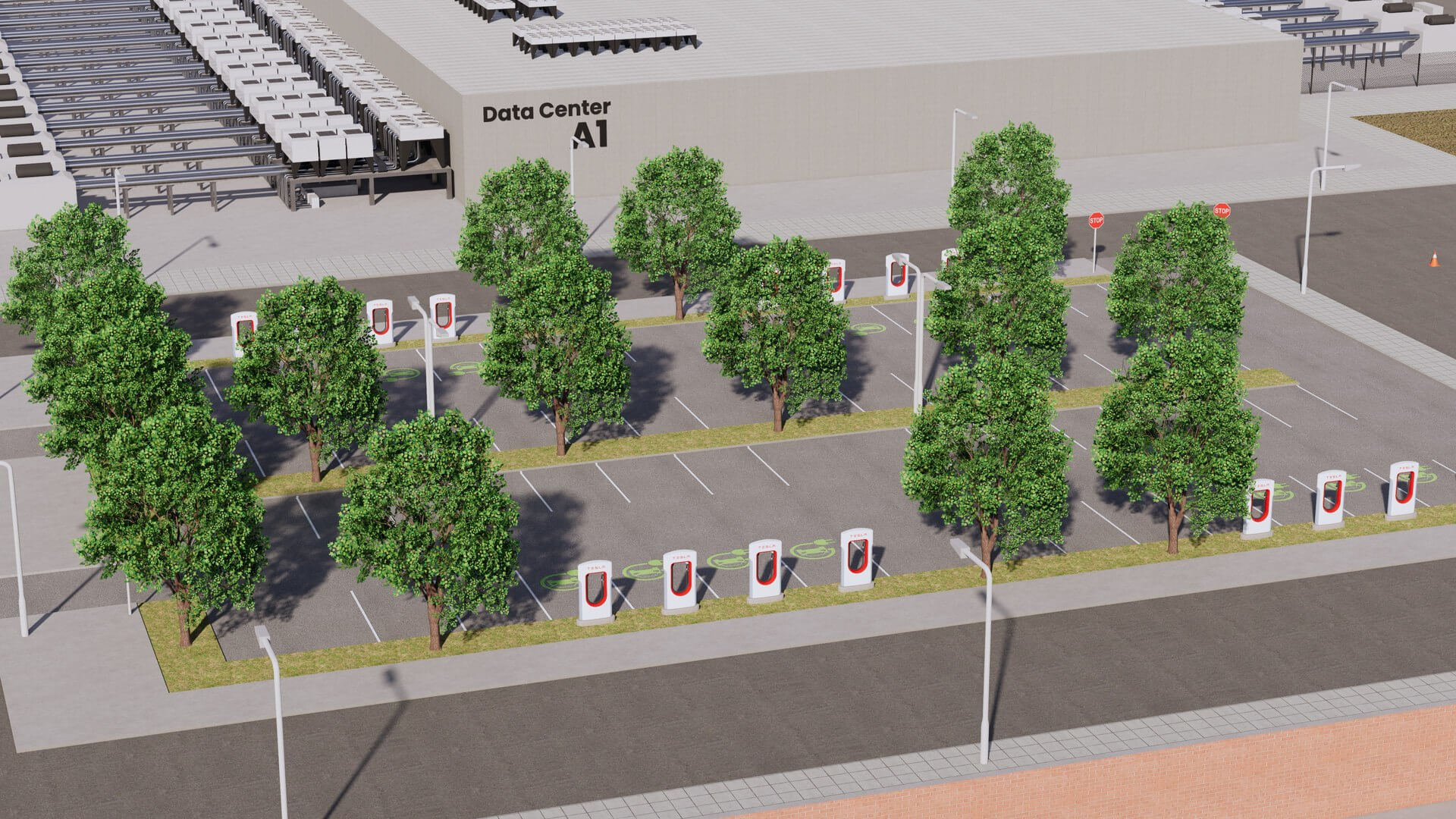 Aws Amazon Data Center Building With Interior - 3D Model by ALPHA3DST