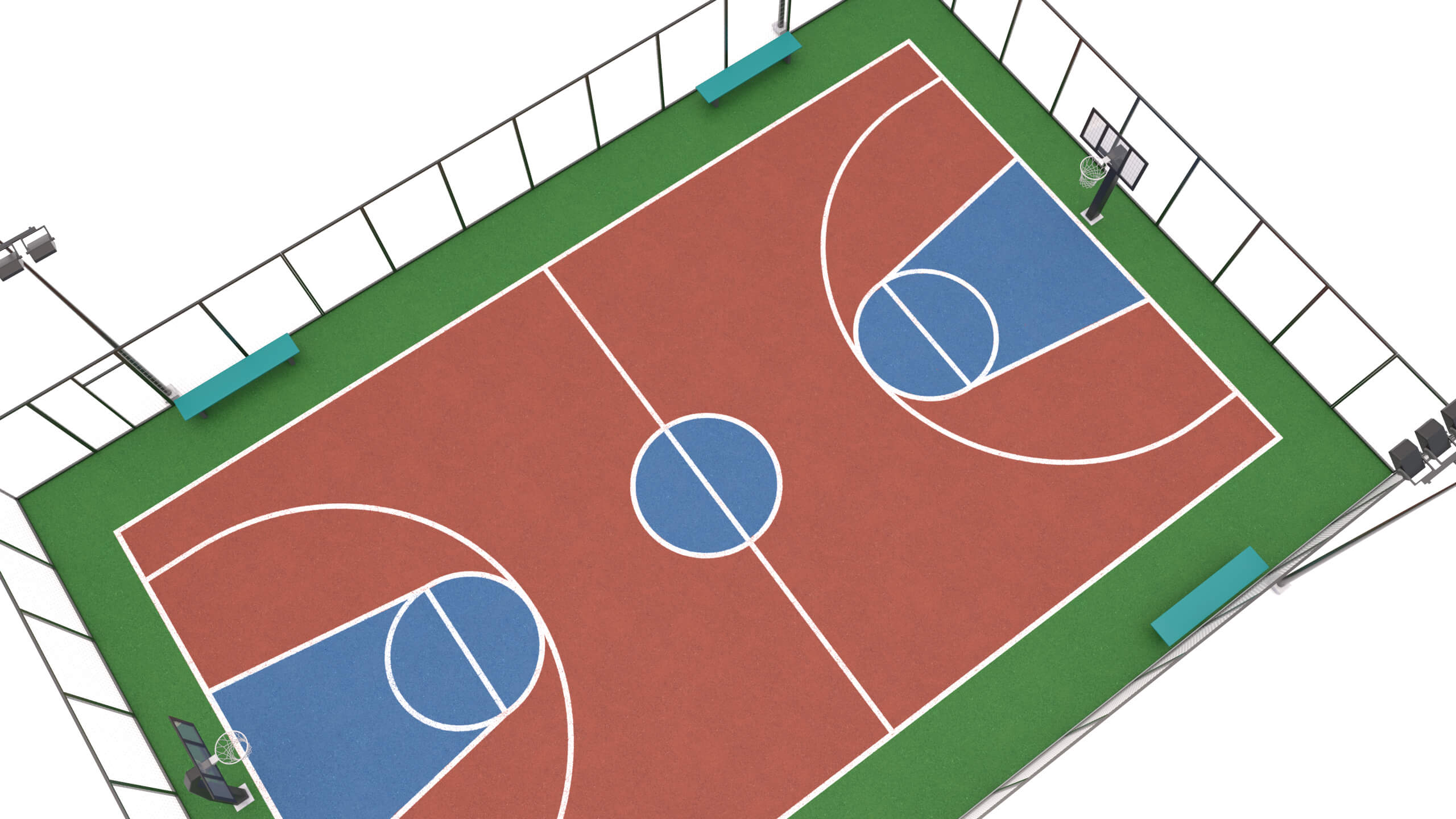 Basketball Court 2 - 3D Model by ALPHA3DST