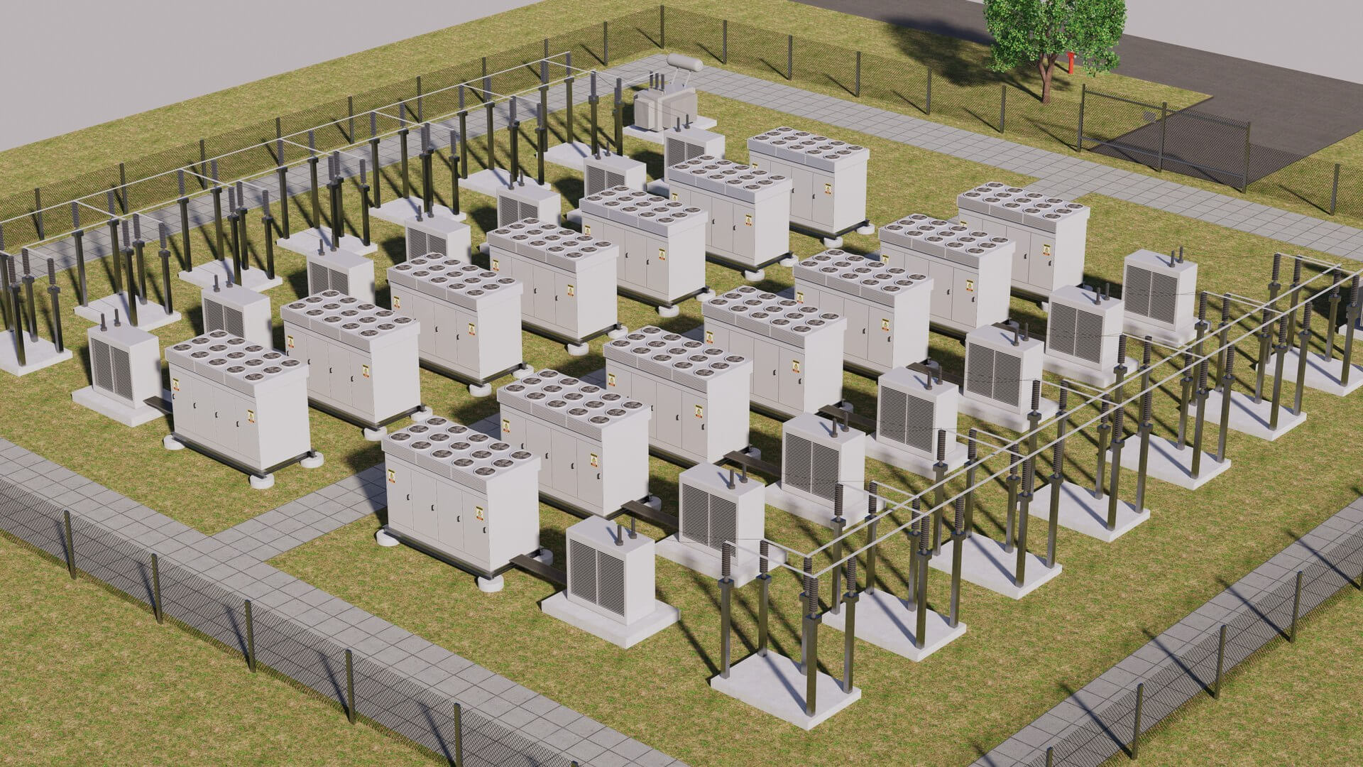 Battery Storage Power Station - 3D Model by ALPHA3DST