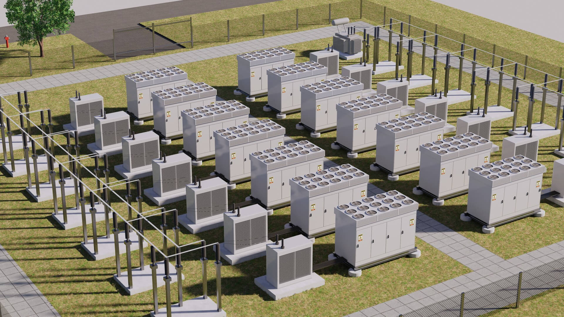 Battery Storage Power Station - 3D Model by ALPHA3DST