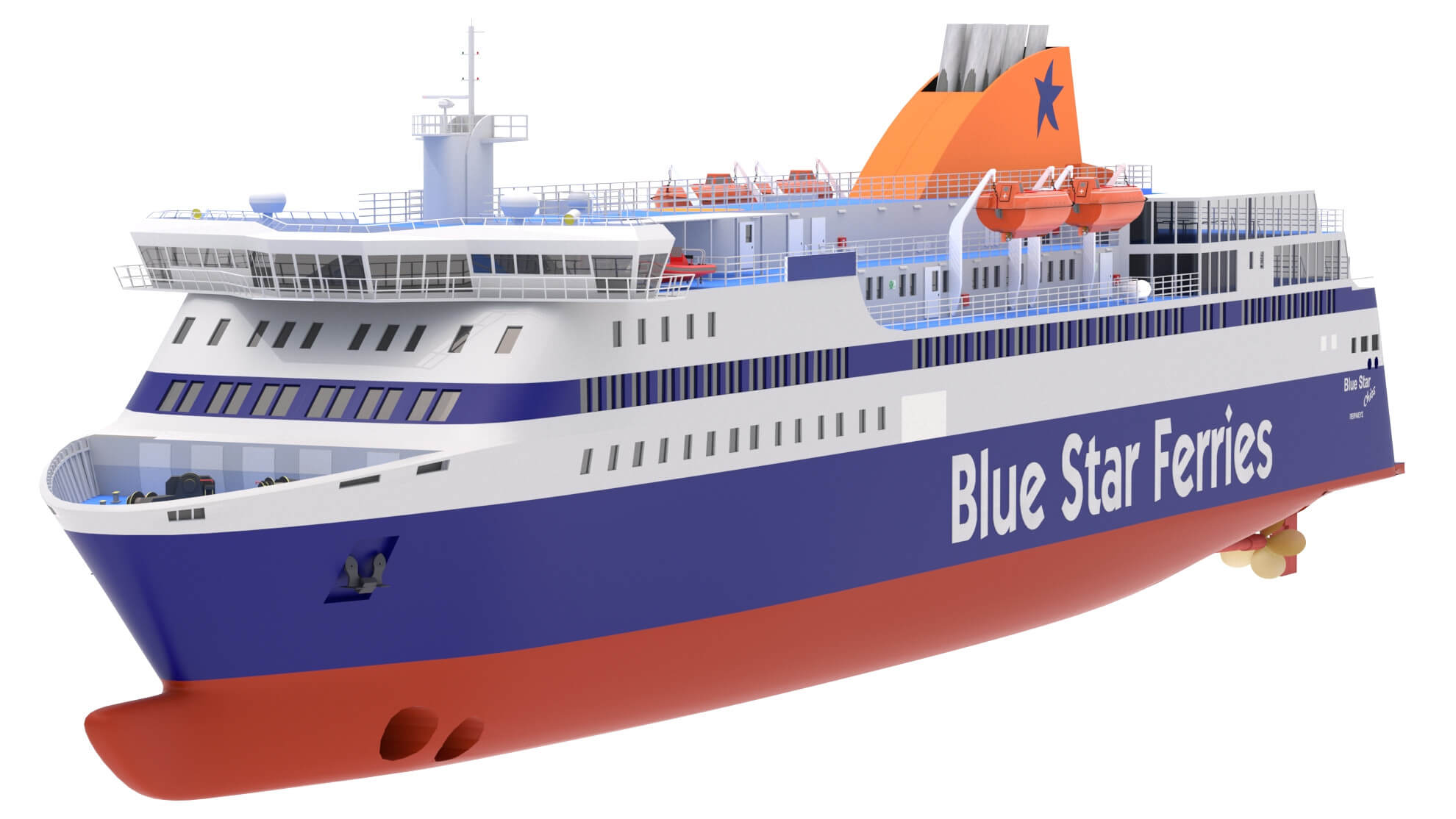 Blue Star Chios Ship - 3D Model by ALPHA3DST
