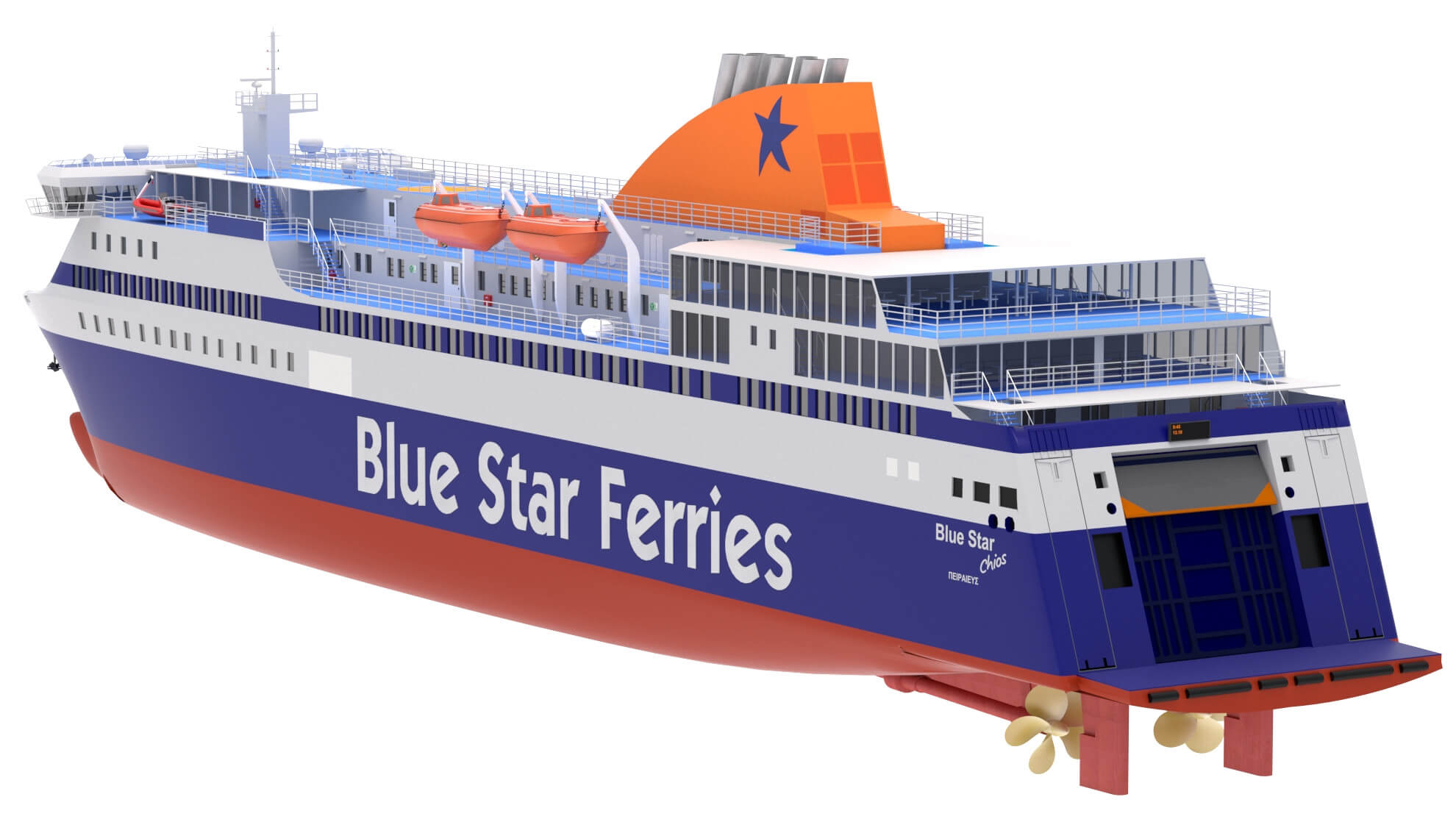 Blue Star Chios Ship - 3D Model by ALPHA3DST