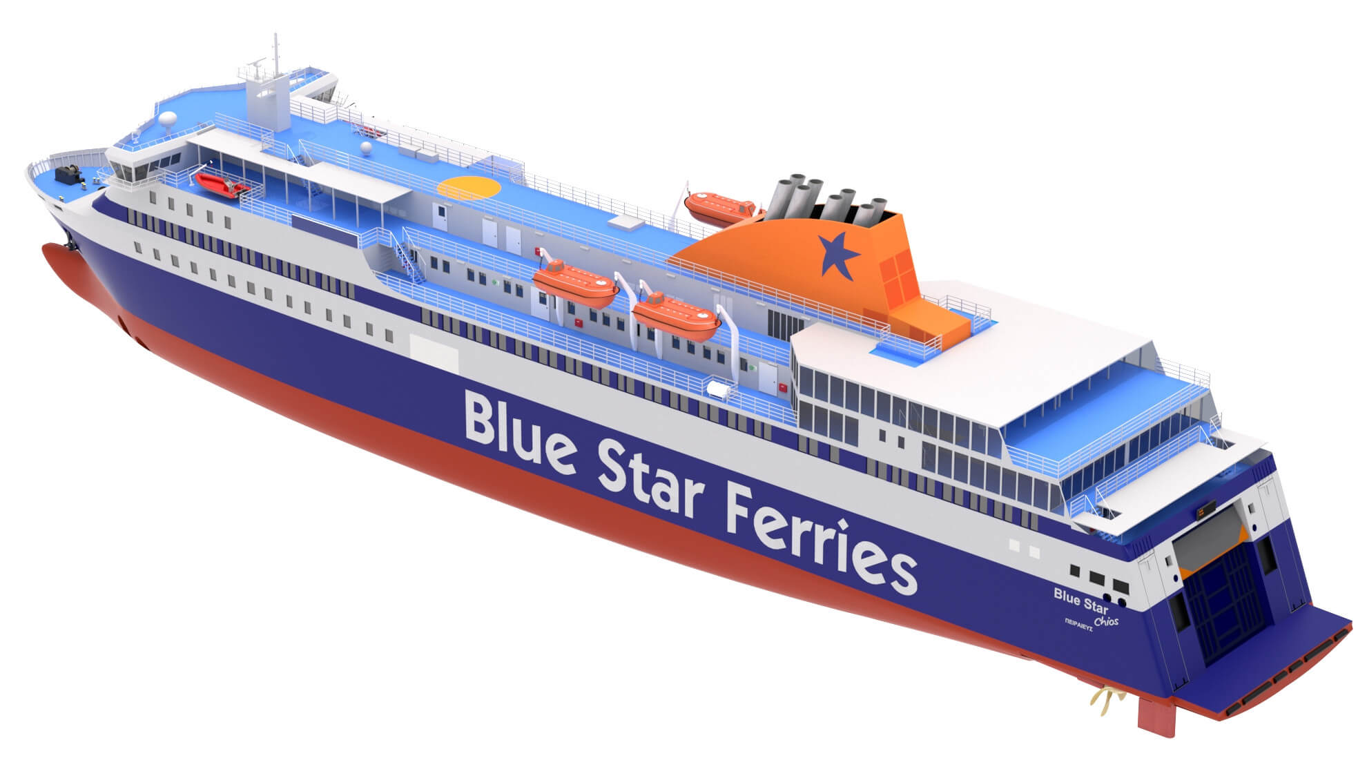 Blue Star Chios Ship - 3D Model by ALPHA3DST
