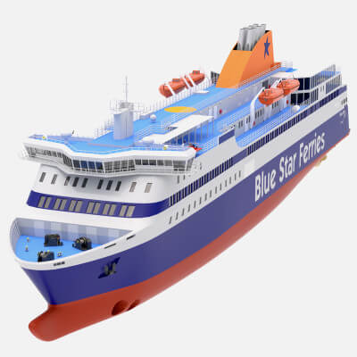 Blue Star Chios Ship - 3D Model by ALPHA3DST
