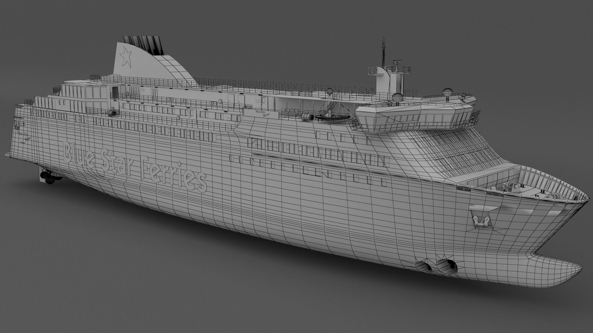 Blue Star Ferries - Blue Star Myconos 3D Model by ALPHA3DST