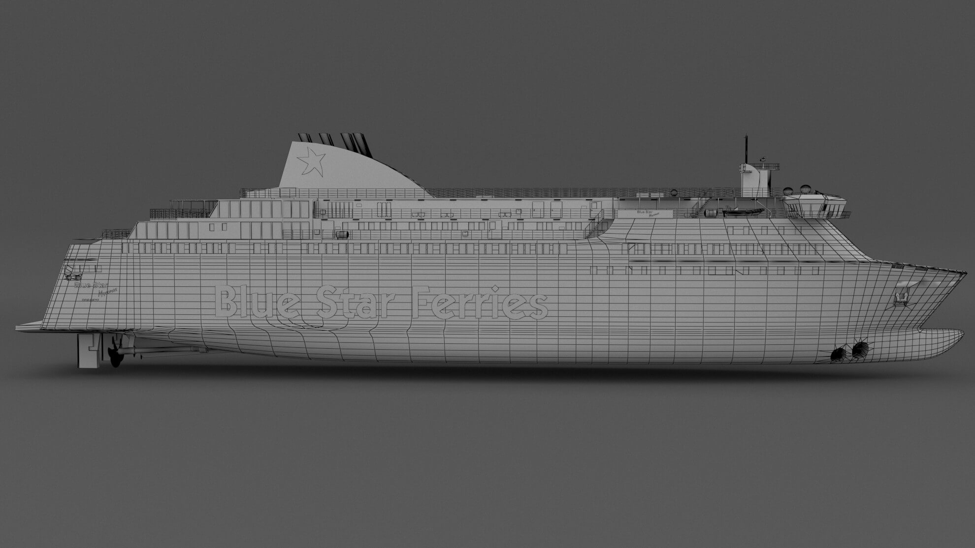 Blue Star Ferries - Blue Star Myconos 3D Model by ALPHA3DST