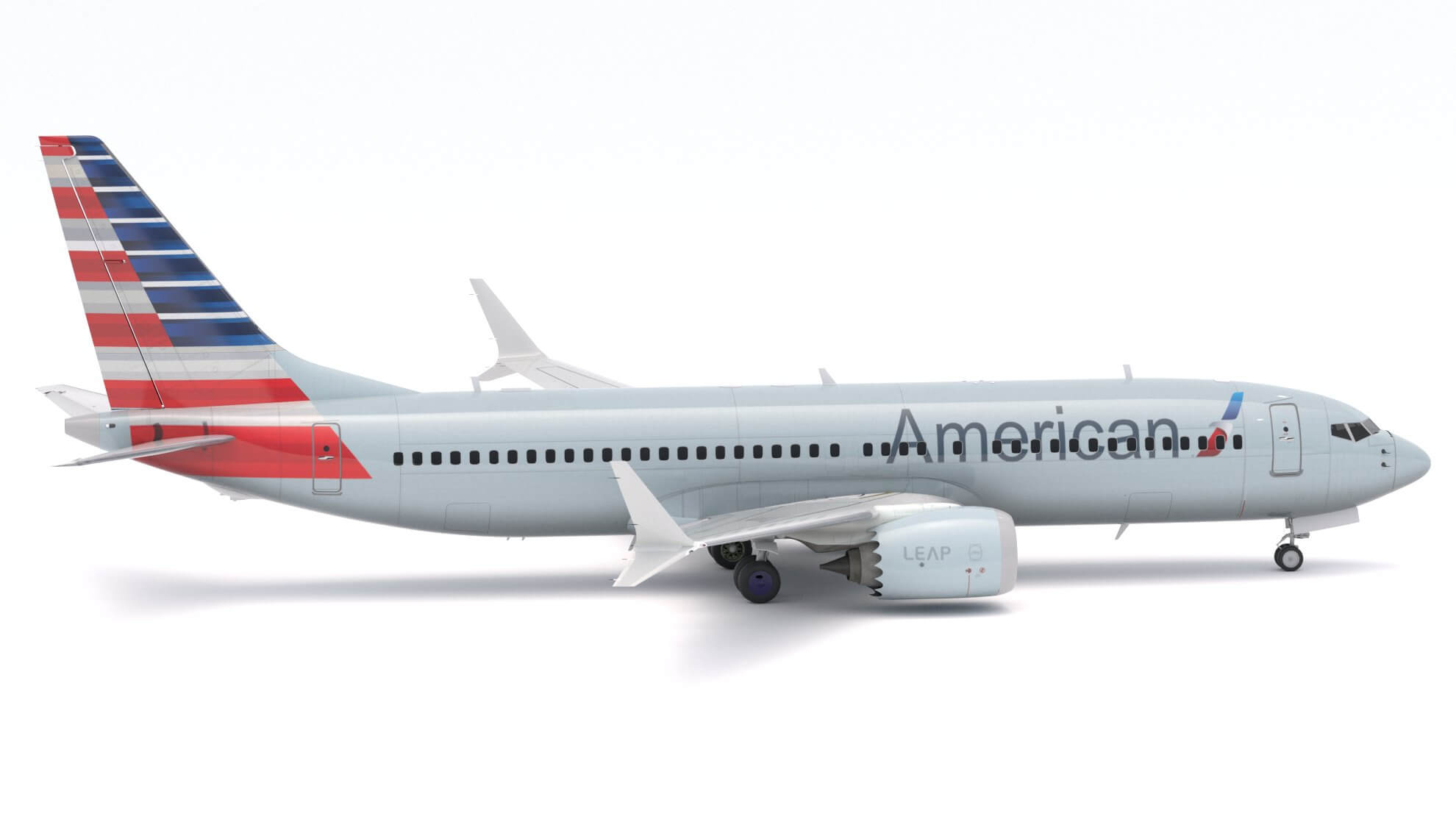 Boeing 737-800 Max American Airlines 3D Model by ALPHA3DST