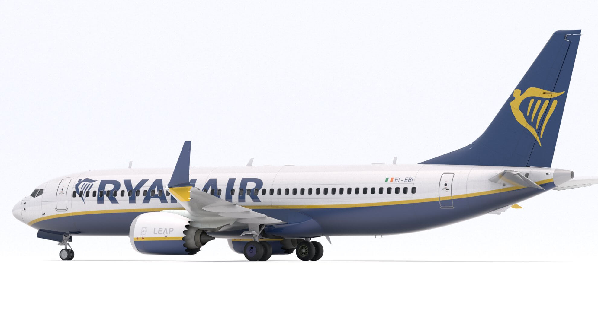 Boeing 737-800 Max Ryanair 3D Model by ALPHA3DST