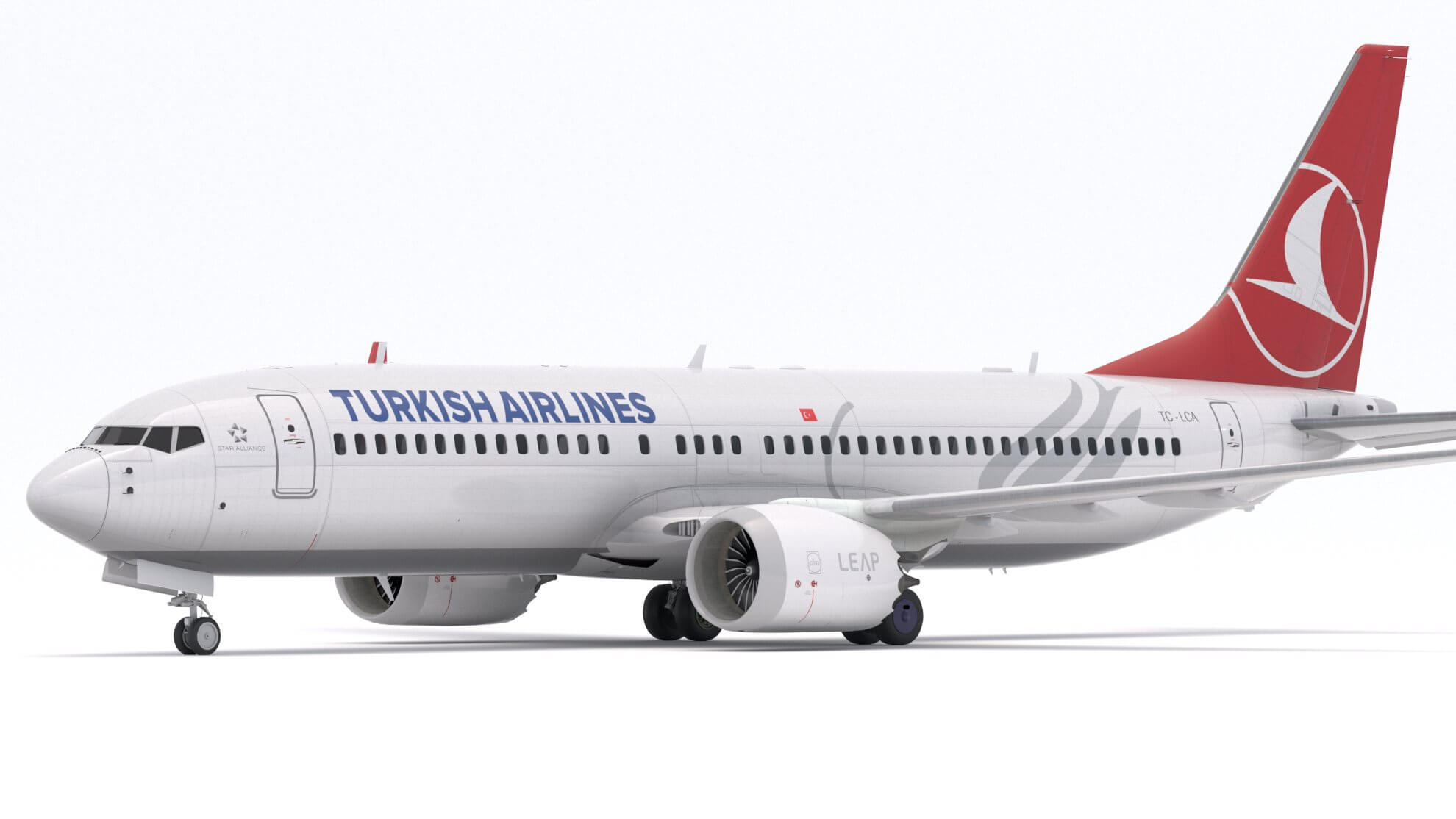 Boeing 737-800 Max Turkish Airlines 3D Model by ALPHA3DST