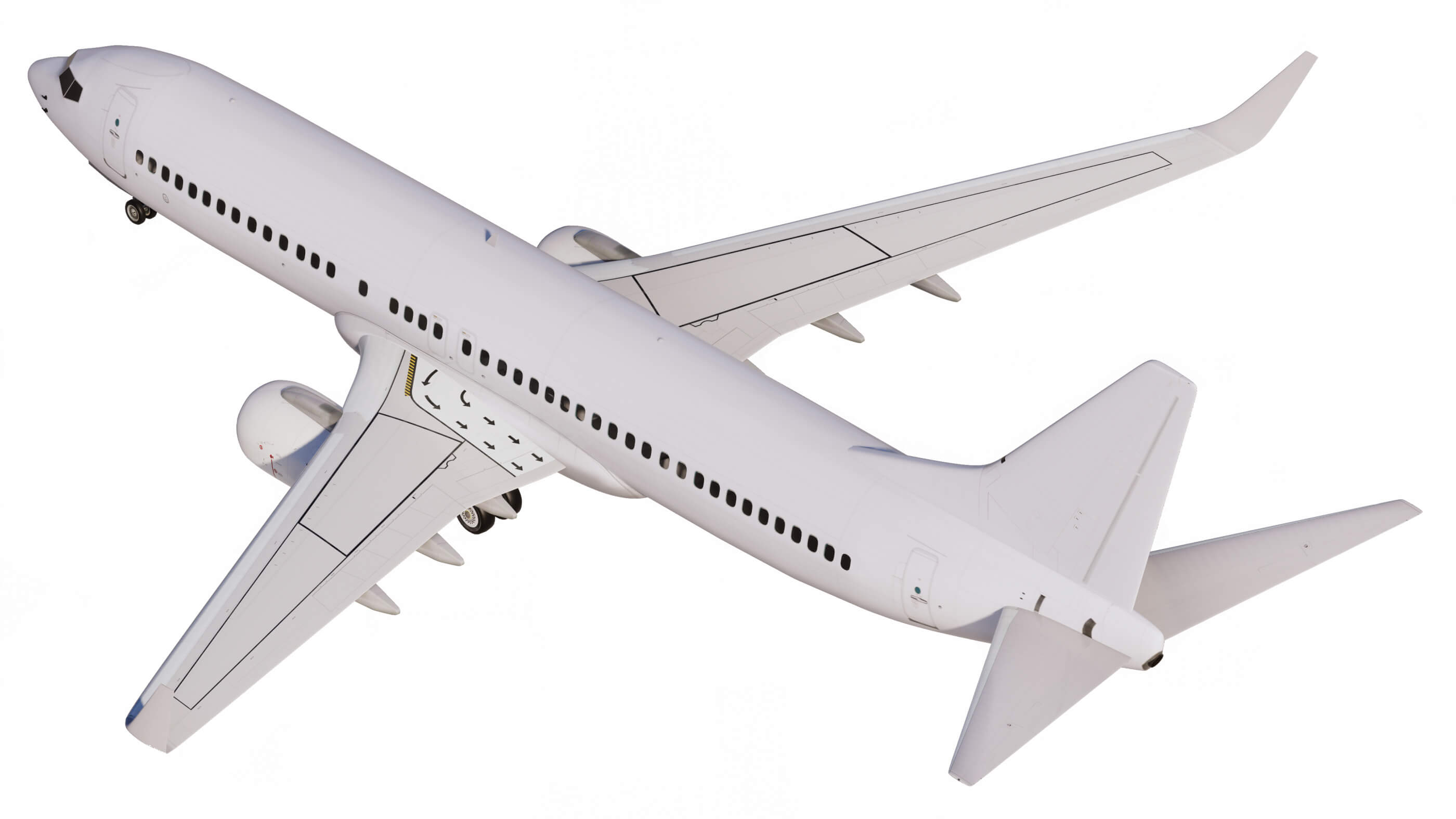 Boeing 737-800 Template 3D Model by ALPHA3DST