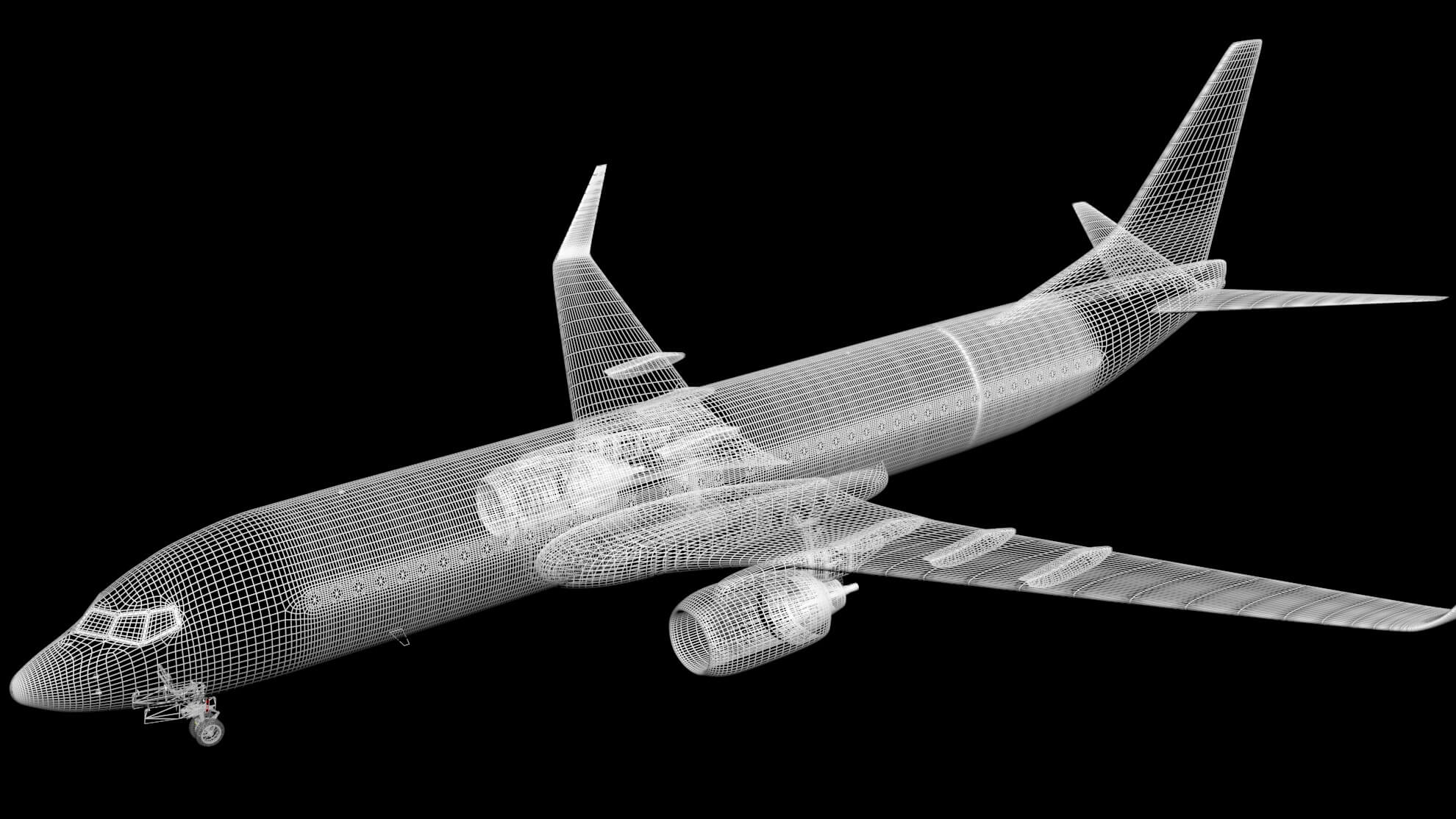Boeing 737-800 Template 3D Model by ALPHA3DST