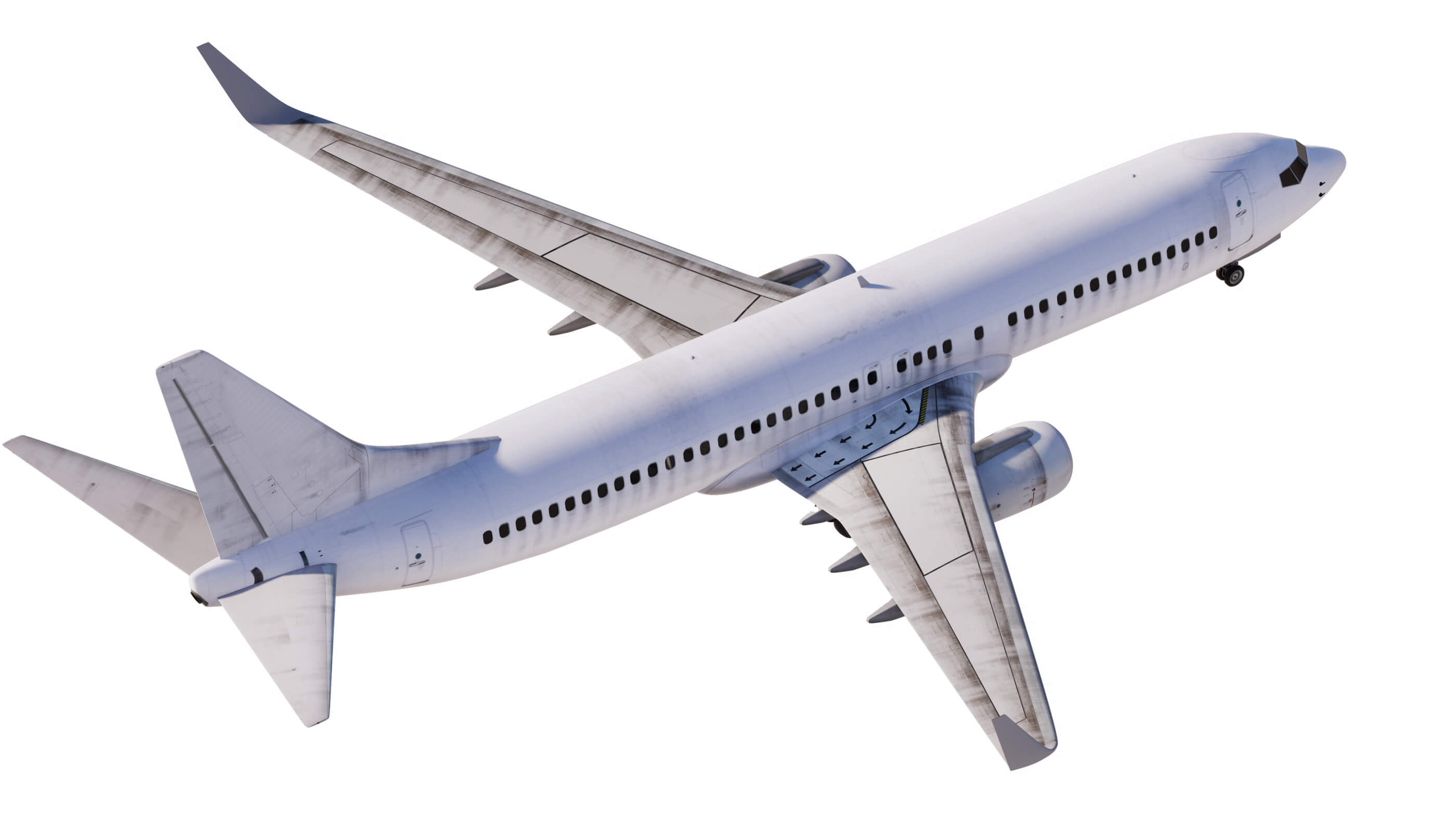 Boeing Airplane 737-800 Template Dirty 3D Model by ALPHA3DST