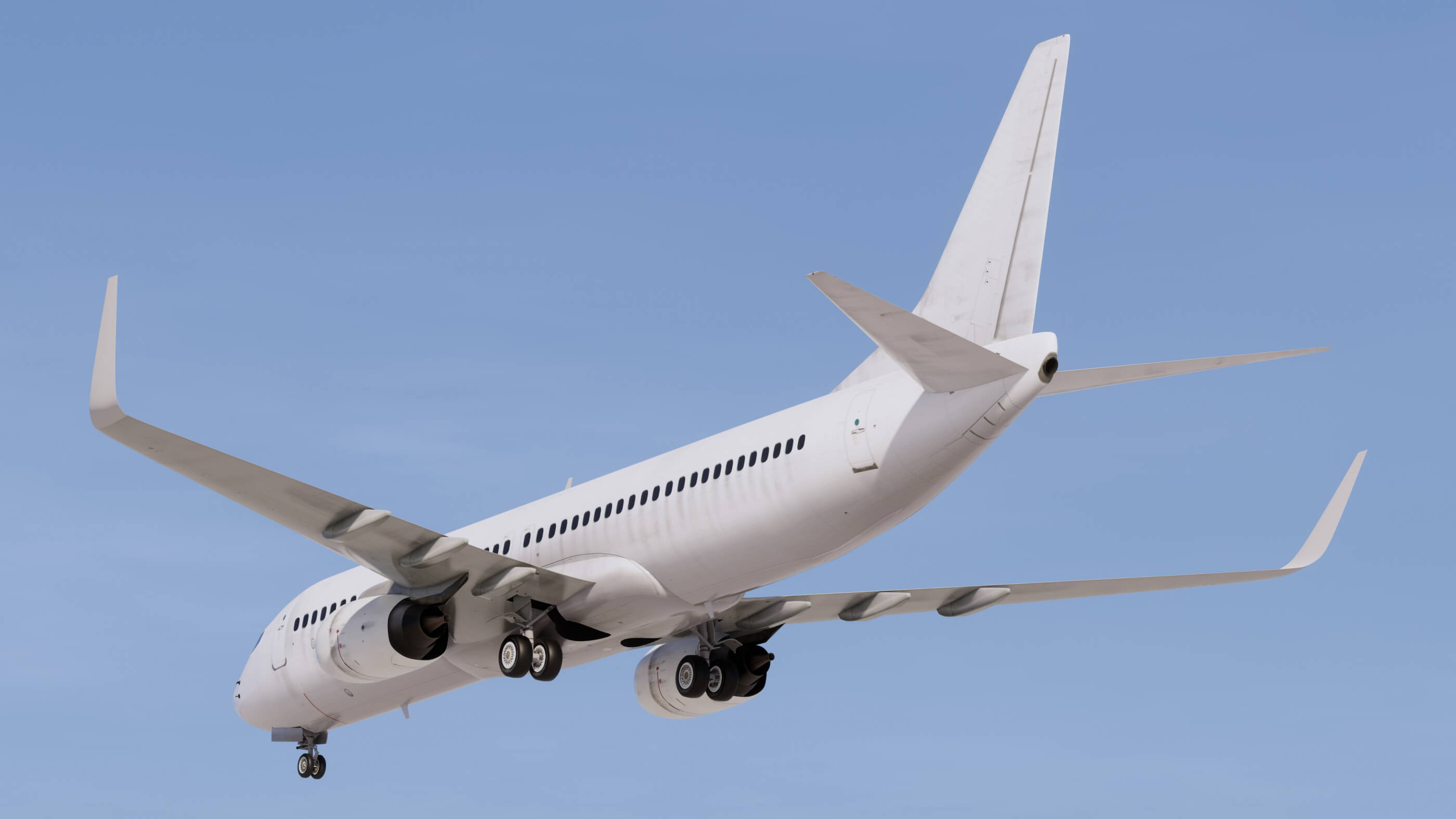 Boeing Airplane 737-800 Template Dirty 3D Model by ALPHA3DST