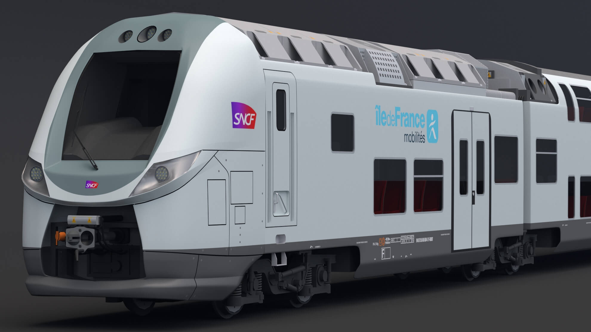 Bombardier Omneo Regio 2N Train Clear - 3D Model by ALPHA3DST