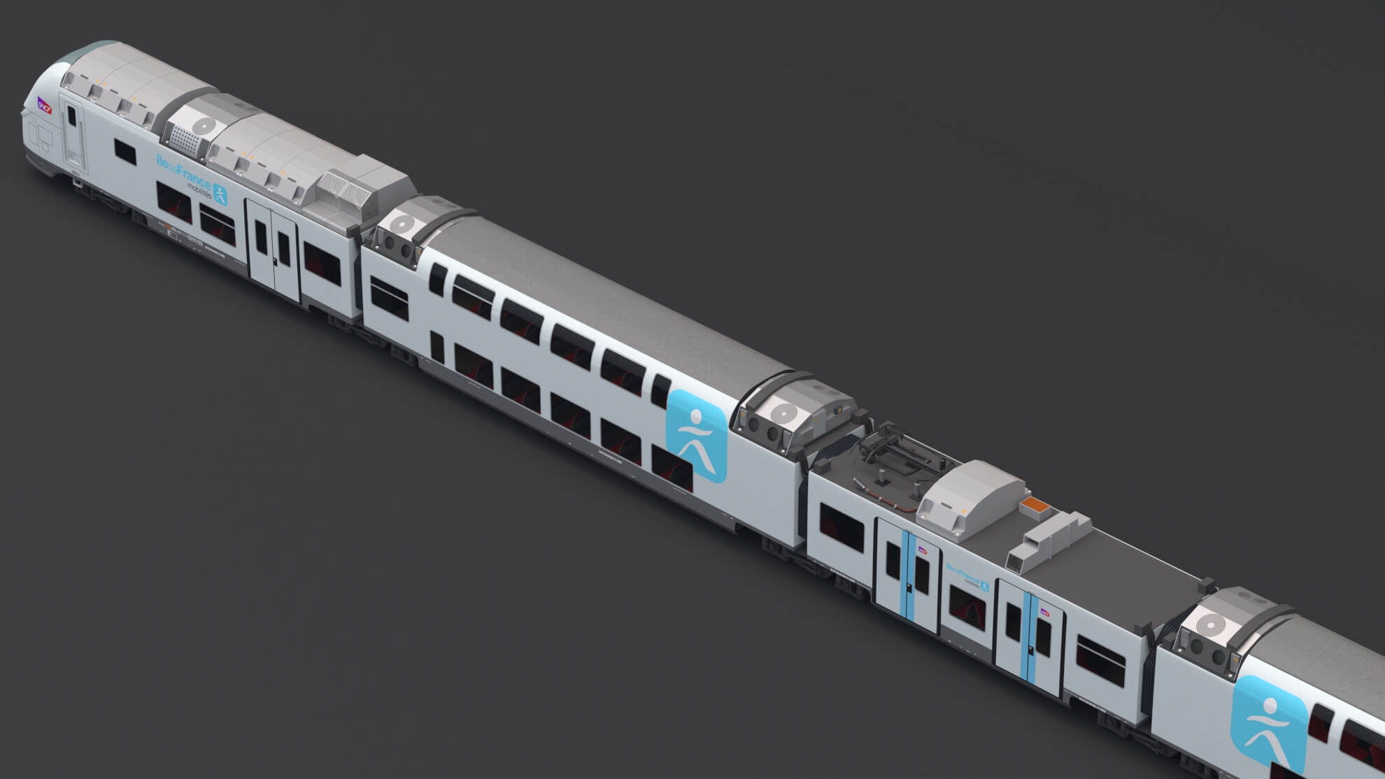 Bombardier Omneo Regio 2N Train Clear - 3D Model by ALPHA3DST