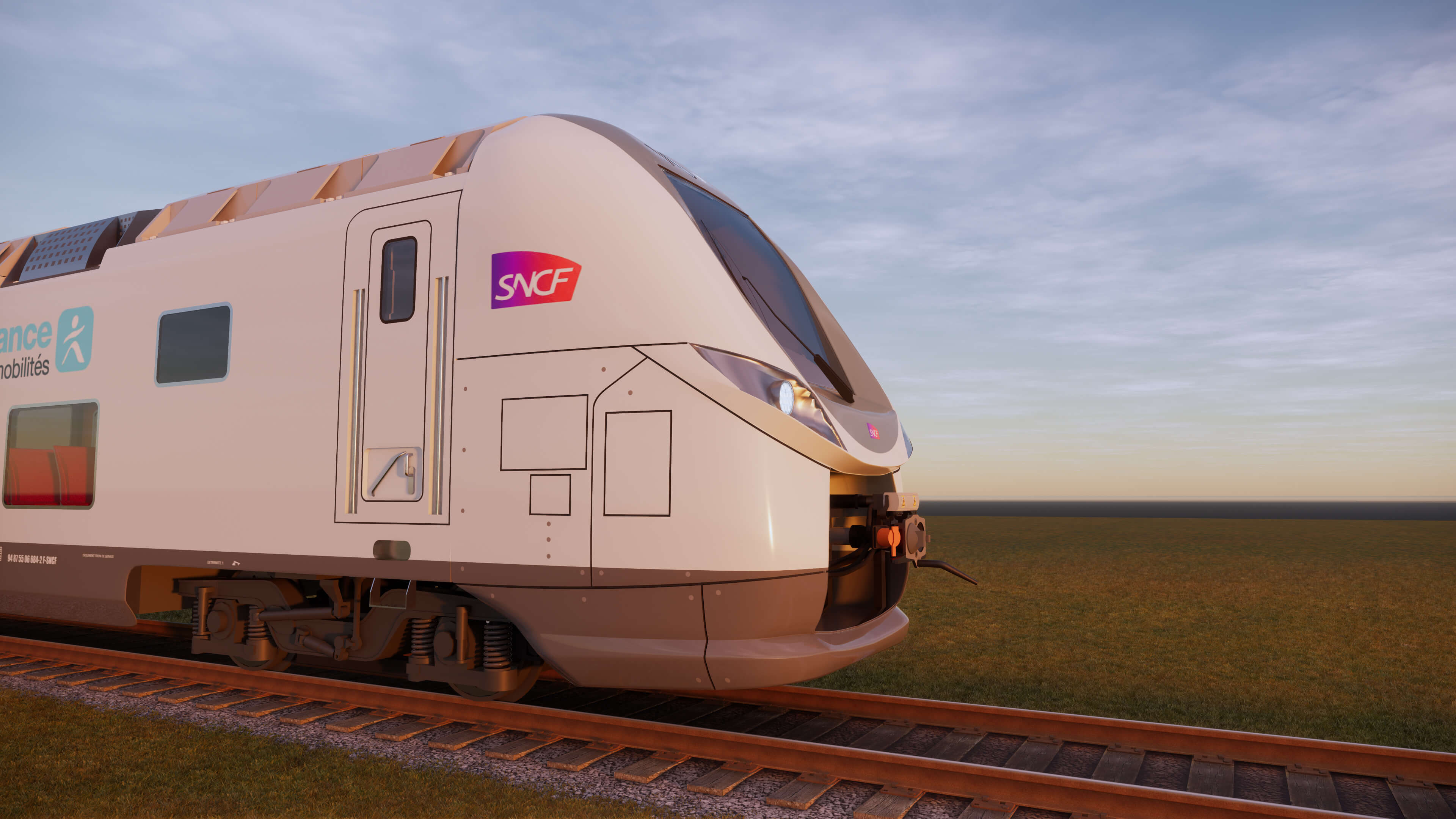 Bombardier Omneo Regio 2N Train Clear - 3D Model by ALPHA3DST