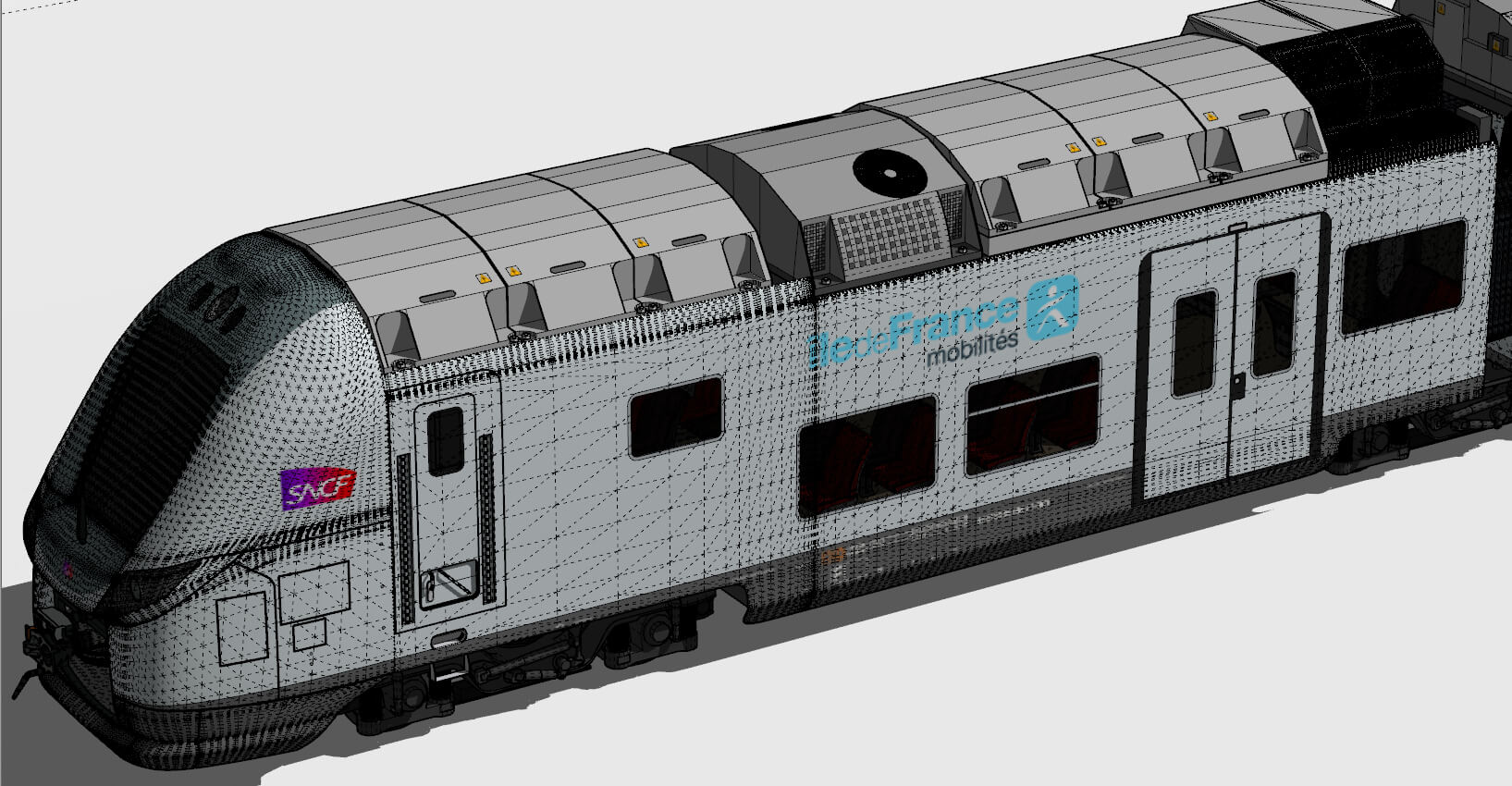 Bombardier Omneo Regio 2N Train Clear - 3D Model by ALPHA3DST