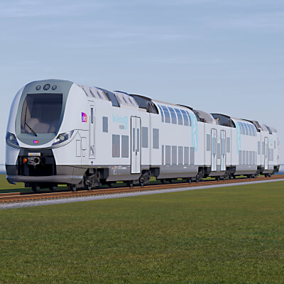 Bombardier Omneo Regio 2N Train Clear - 3D Model by ALPHA3DST