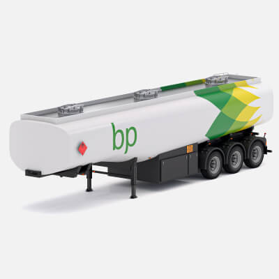 BP Fuel Semi Tank Trailer - 3D Model by ALPHA3DST