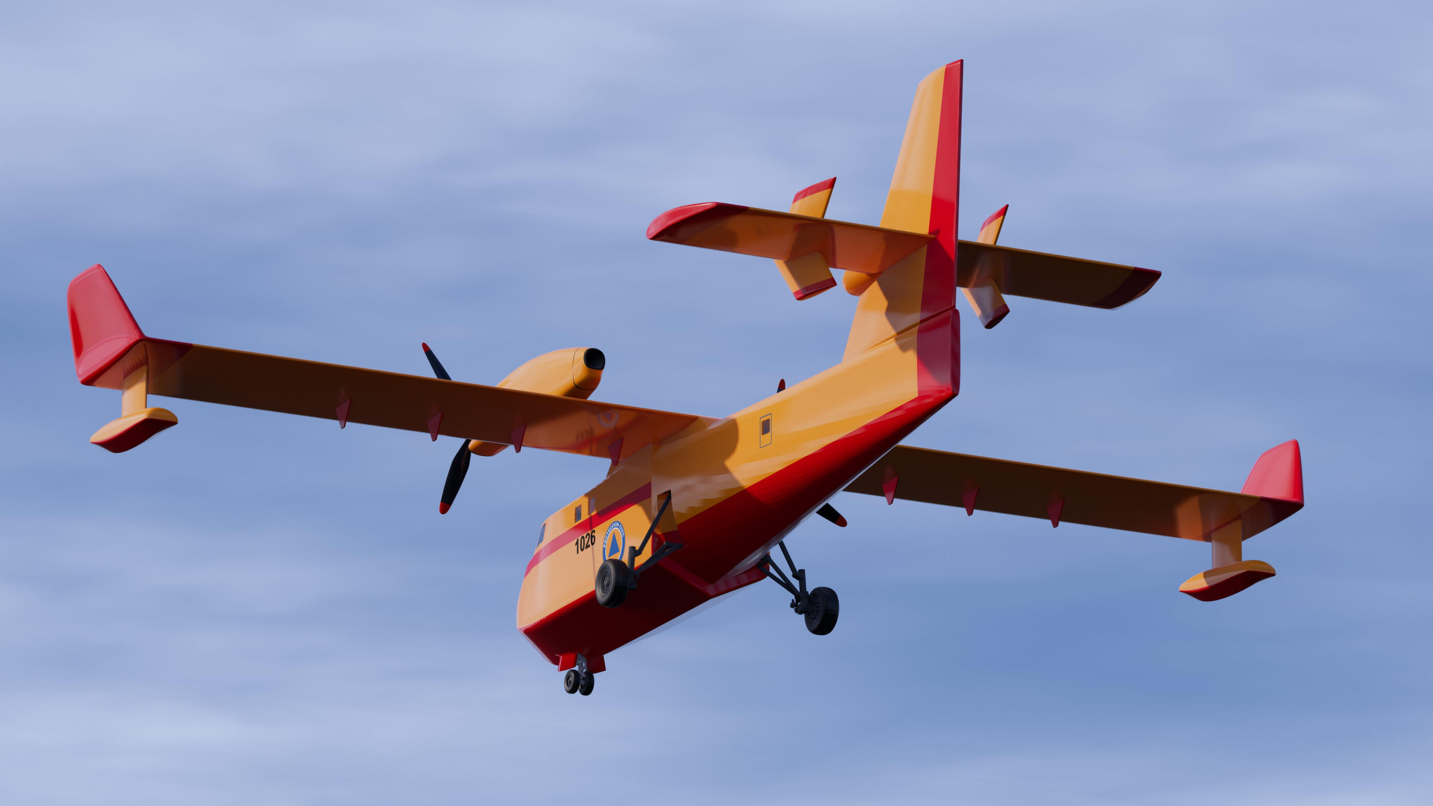 Canadair CL-415 3D Model by ALPHA3DST