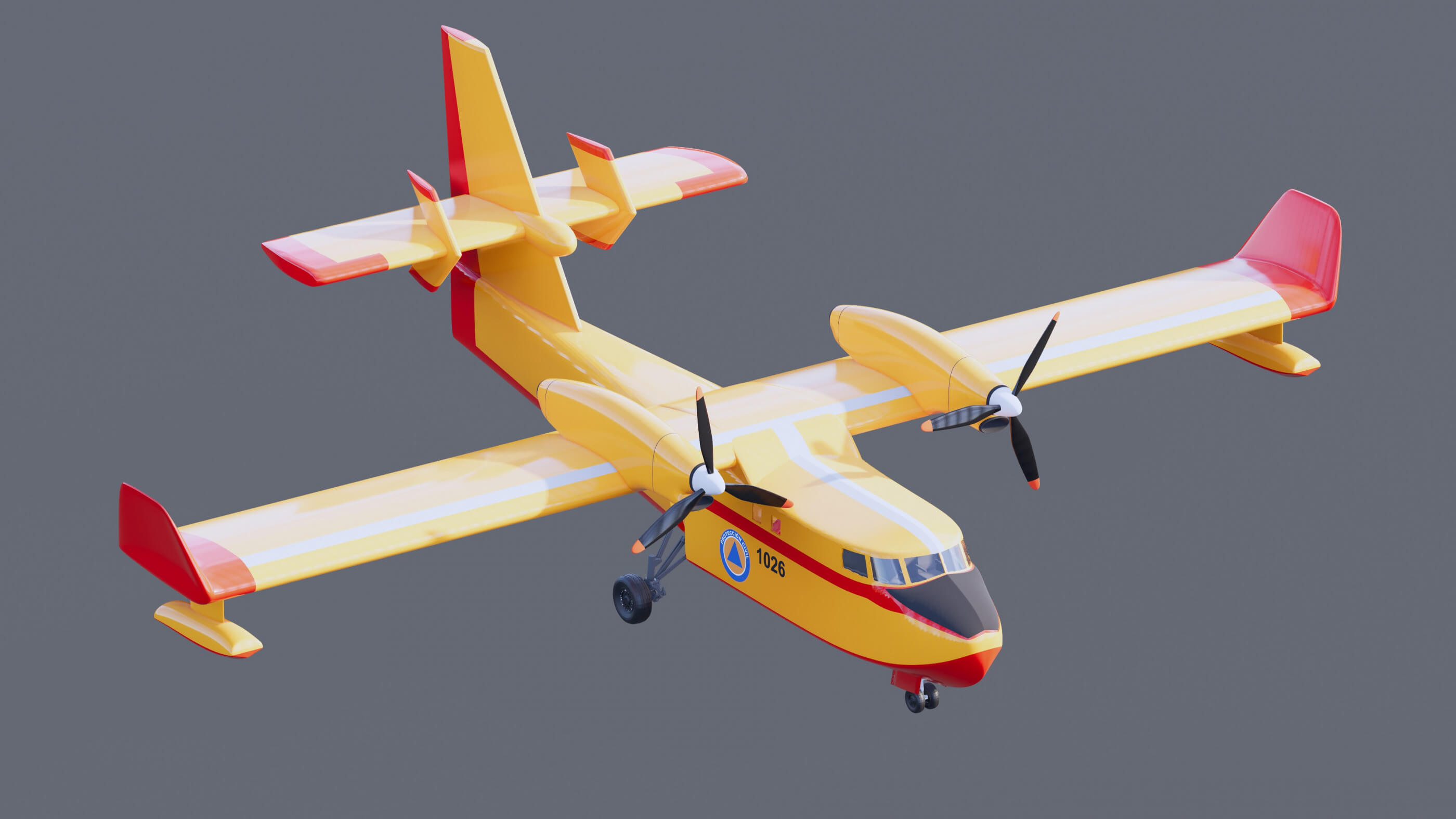 Canadair CL-415 3D Model by ALPHA3DST
